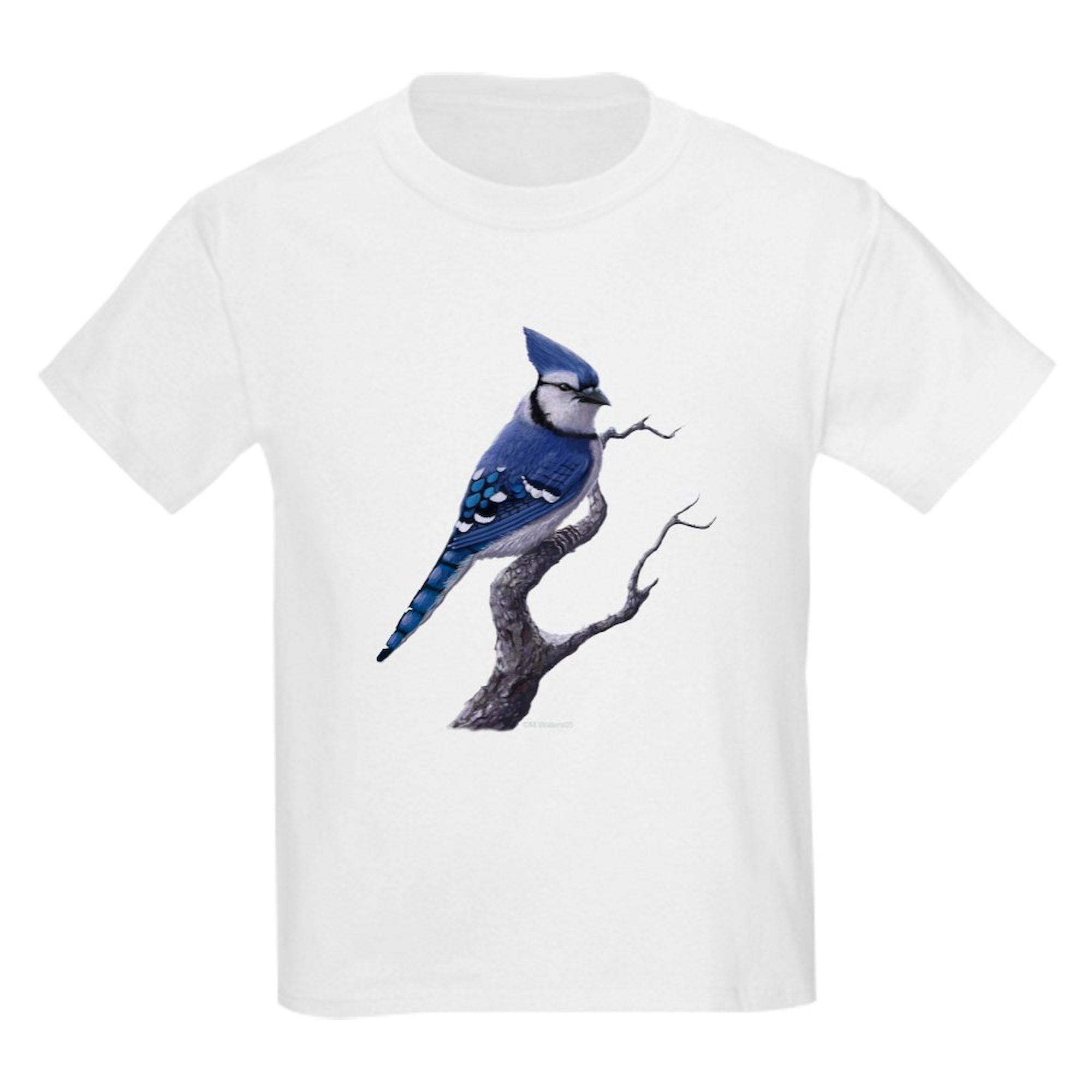 CafePress - Blue Jay Bird Kids T Shirt - Light Classic Kids Graphic ...
