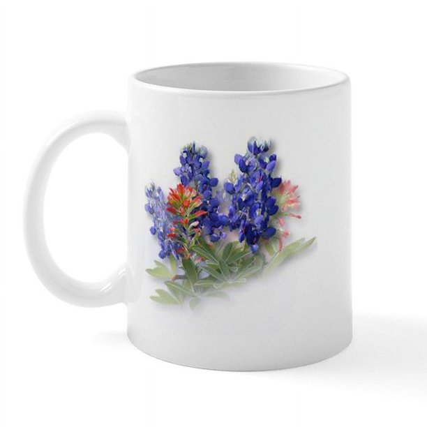 CafePress - Bluebonnets With Indian Paint Mug - 11 oz Ceramic Mug ...