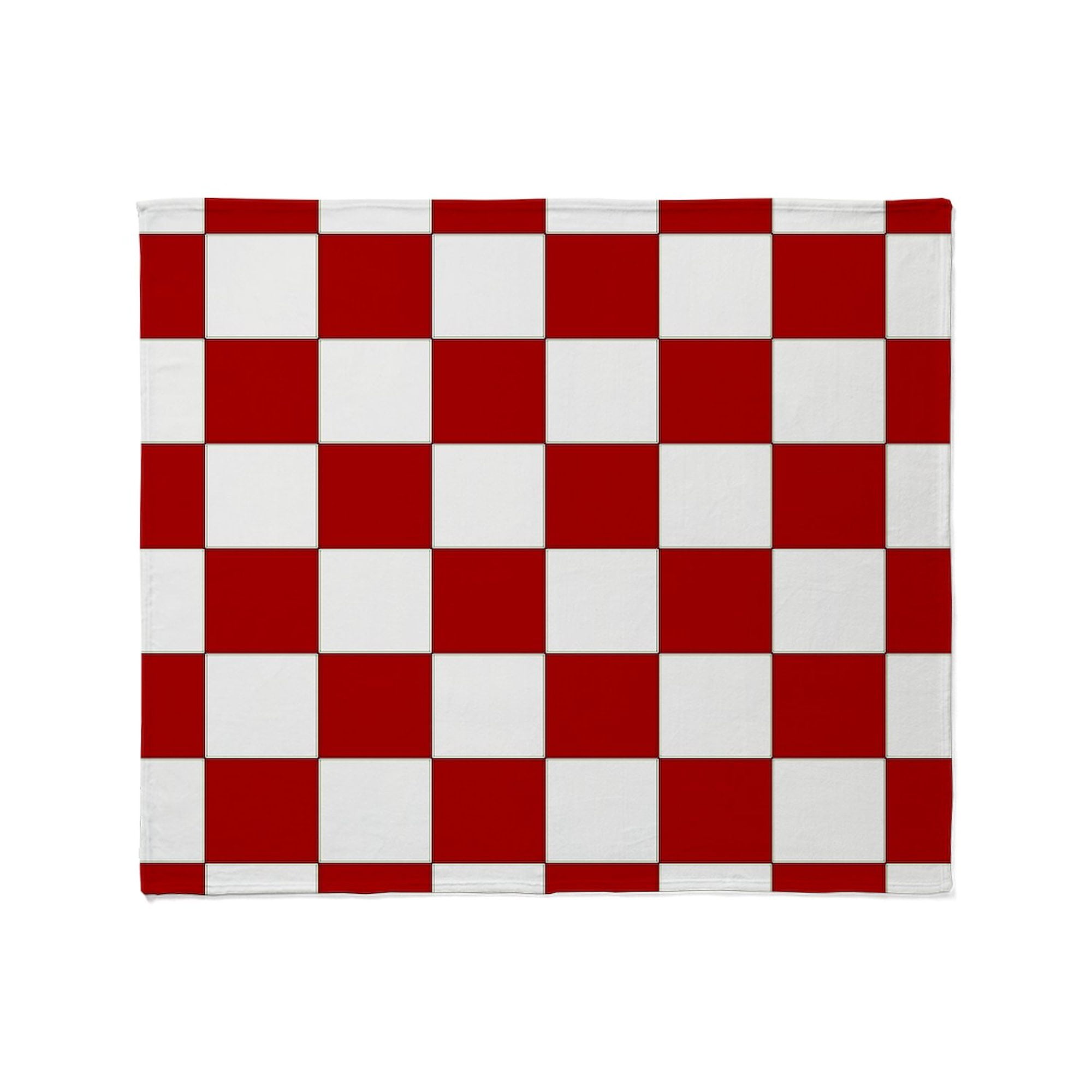 CafePress - Bold Red And White Checkerboard Throw Blanket - Soft Fleece ...