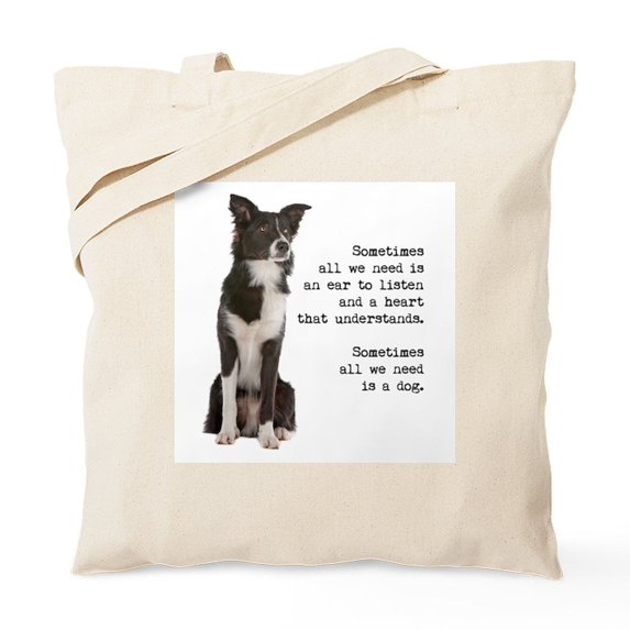 CafePress - Border Collie Tote Bag - Unisex Canvas Tote Bag, Beige, 1 ...