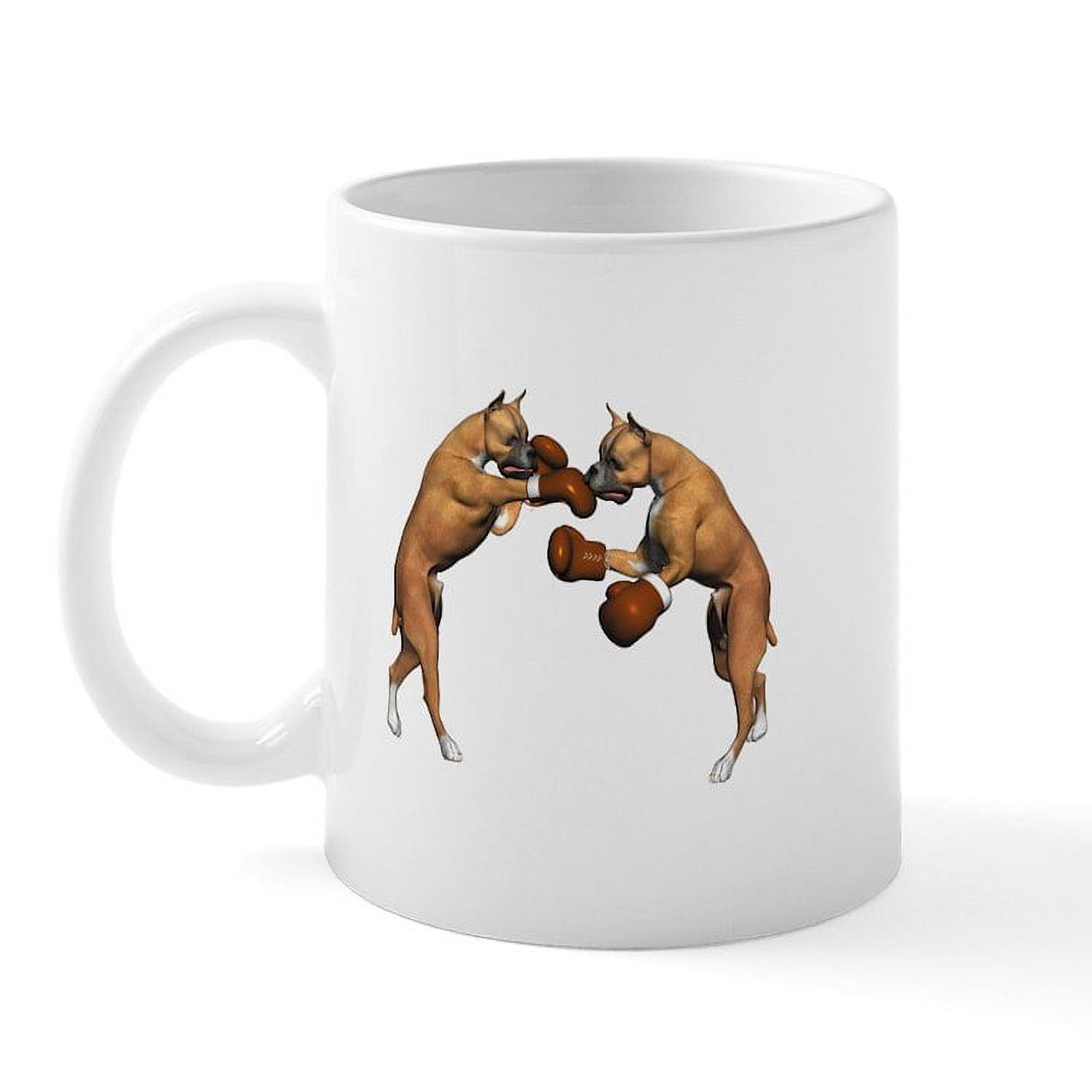 CafePress - Boxer Dogs Boxing Mug - 11 oz Ceramic Mug - Novelty Coffee ...