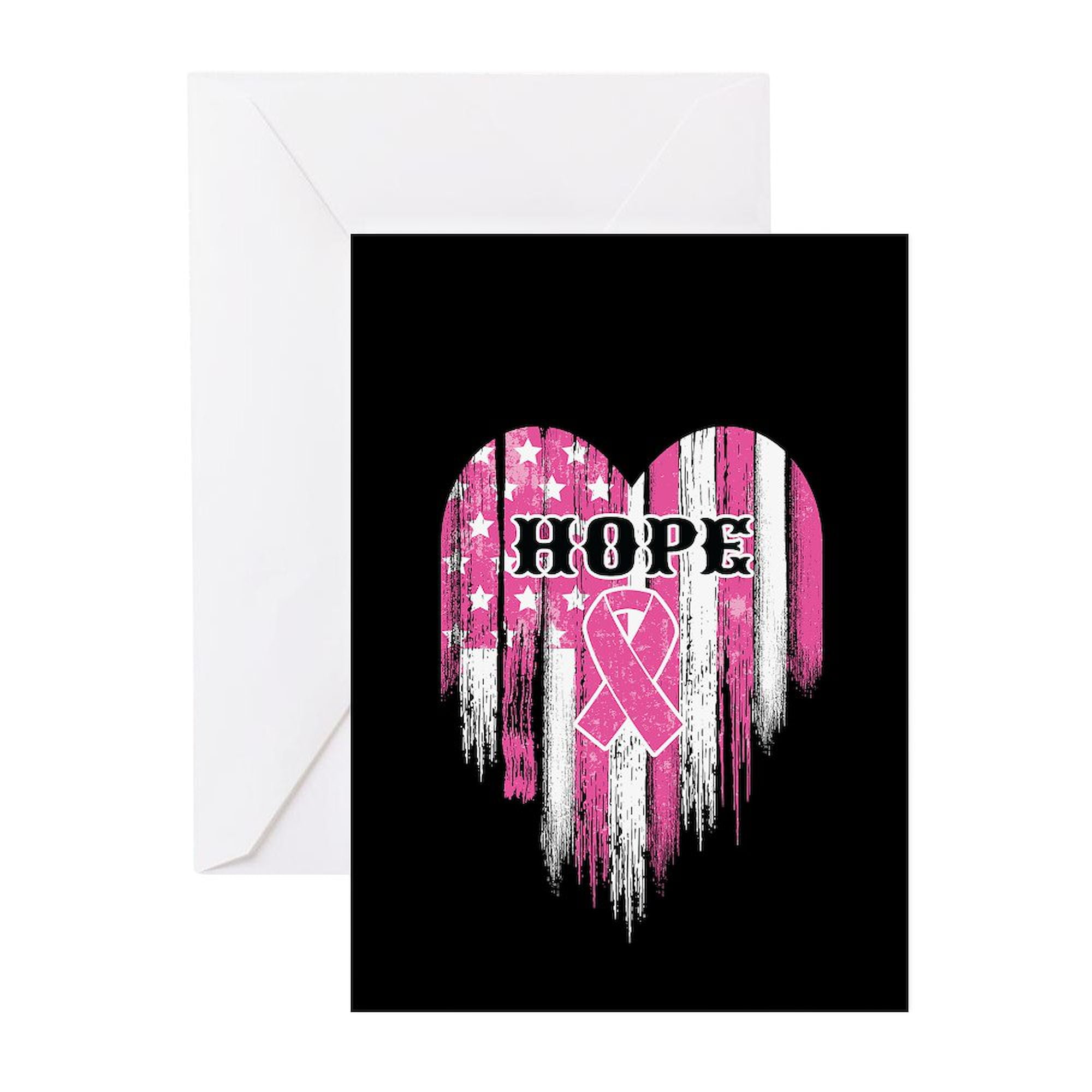 CafePress - Breast Cancer Hope - Greeting Card (20-pack), Note Card ...