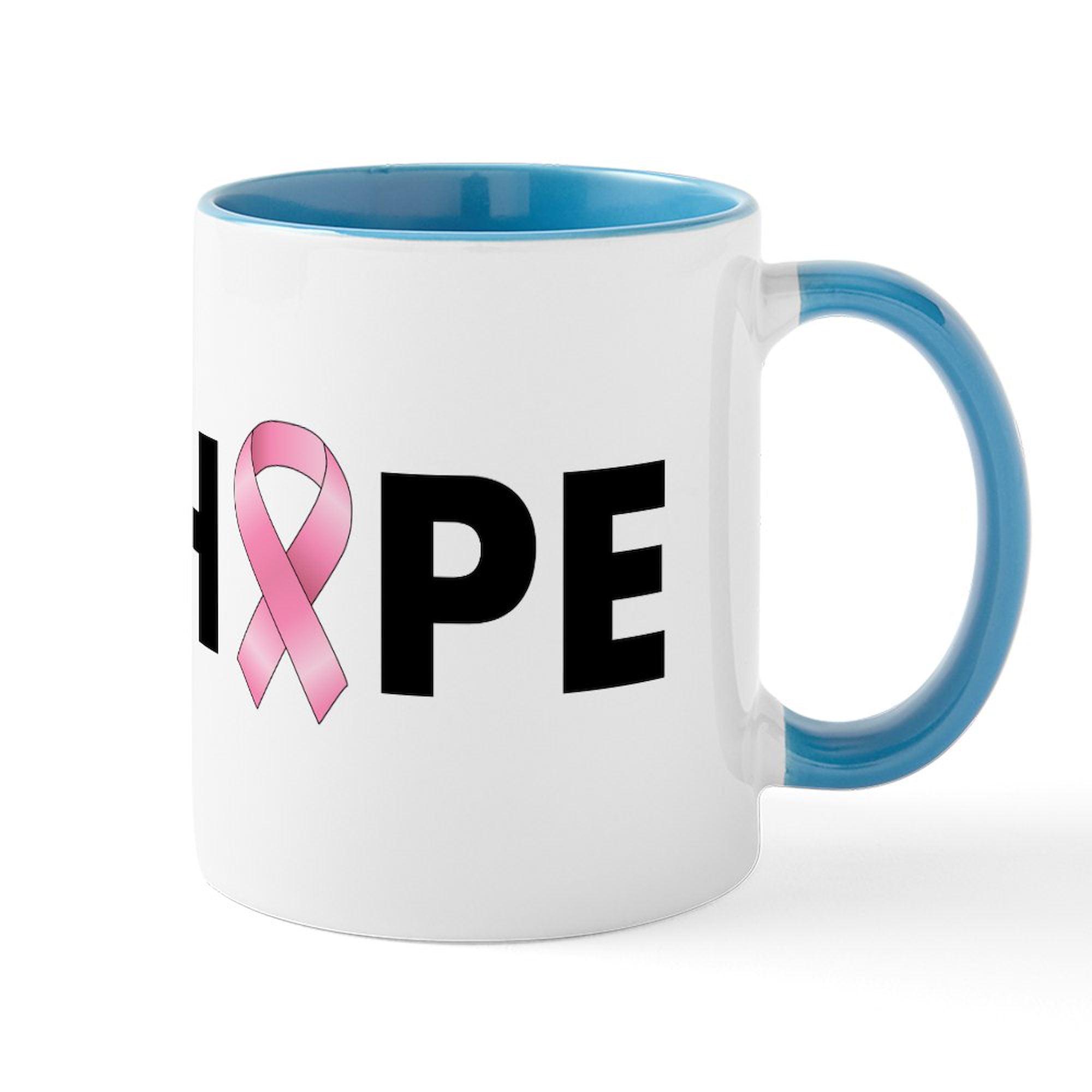 CafePress - Breast Cancer Hope Mug - 11 oz Ceramic Mug - Novelty Coffee ...