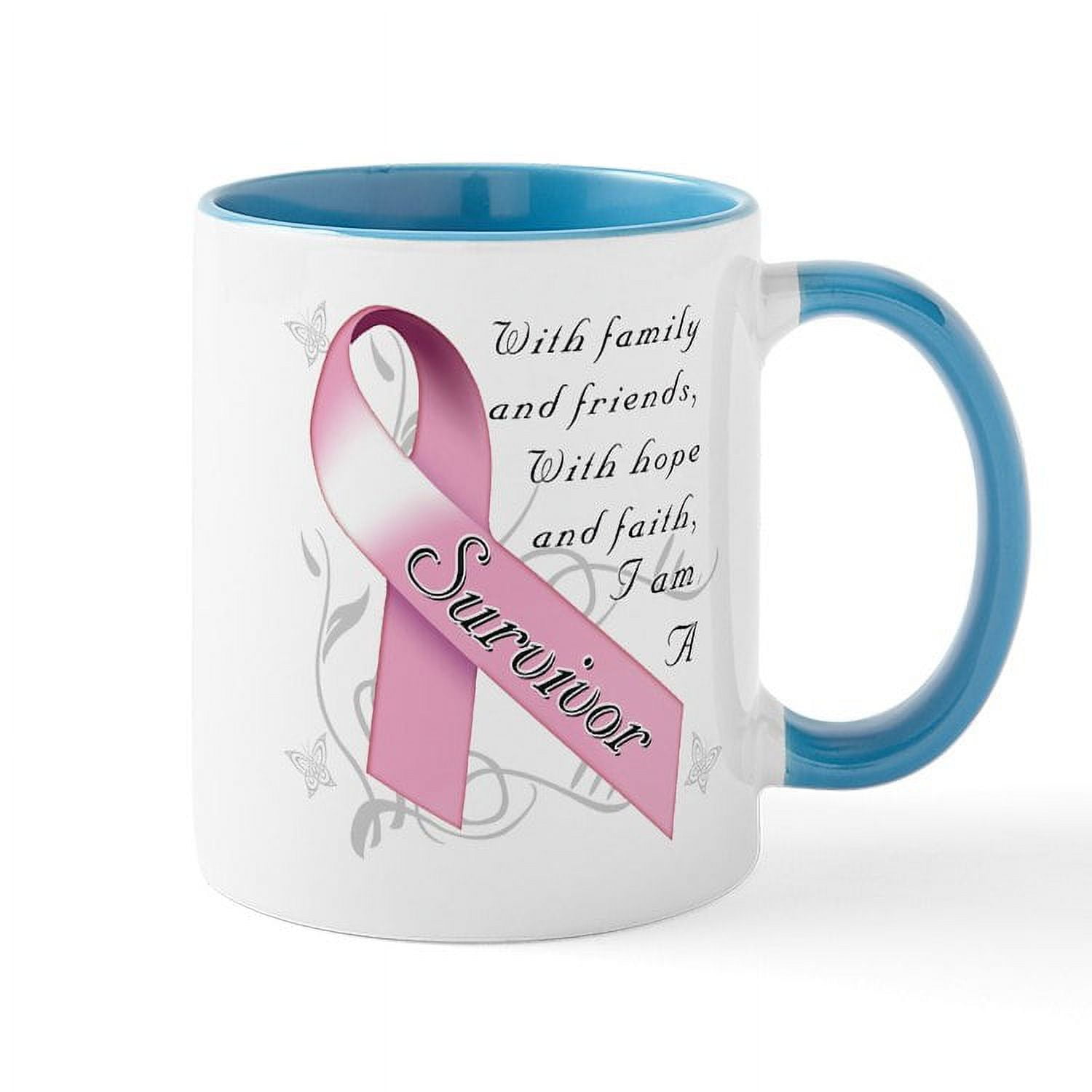 CafePress - Breast Cancer Survivor Mugs - 11 oz Ceramic Mug - Novelty ...