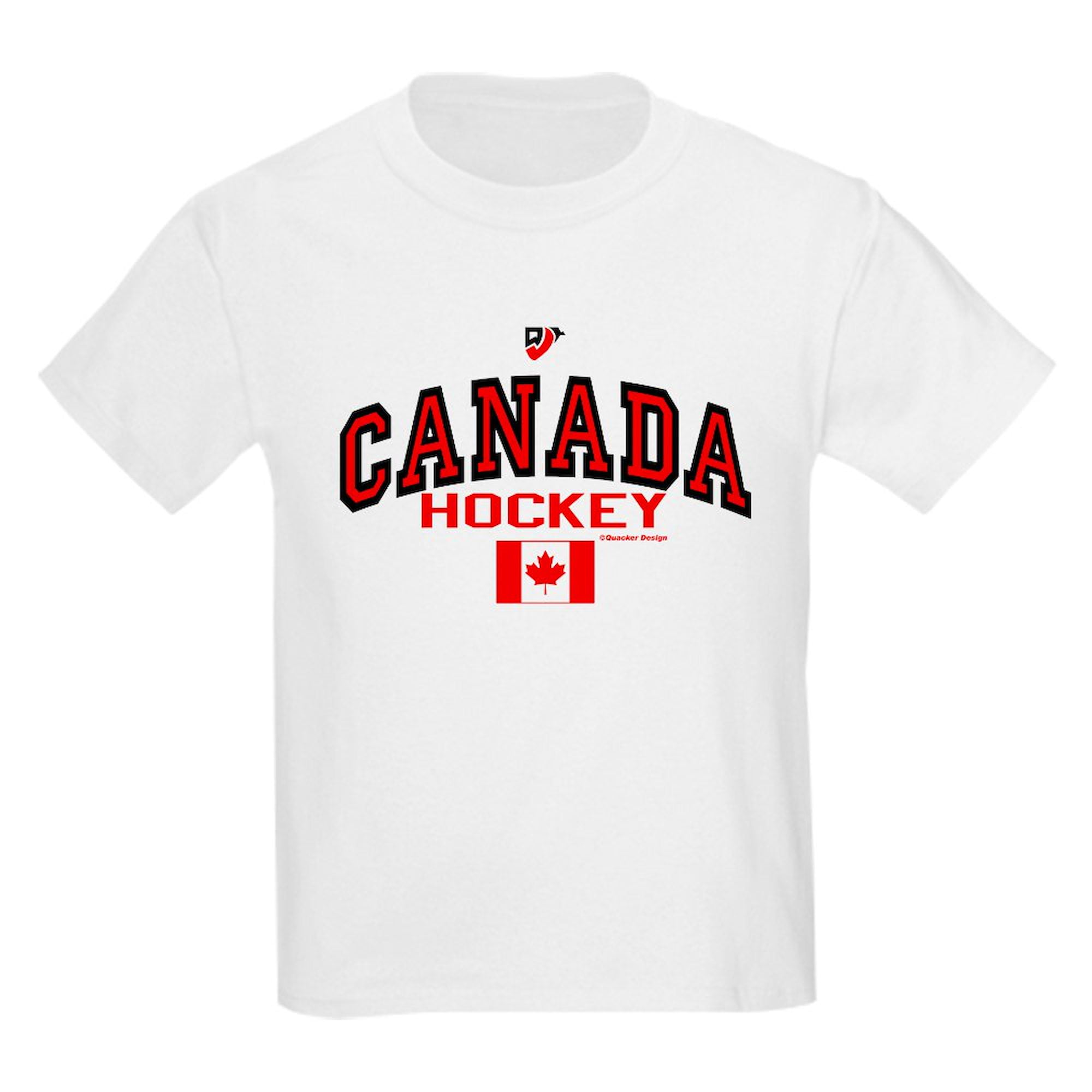 CafePress - CA(CAN) Canada Hockey Kids Light T Shirt - Light Classic ...