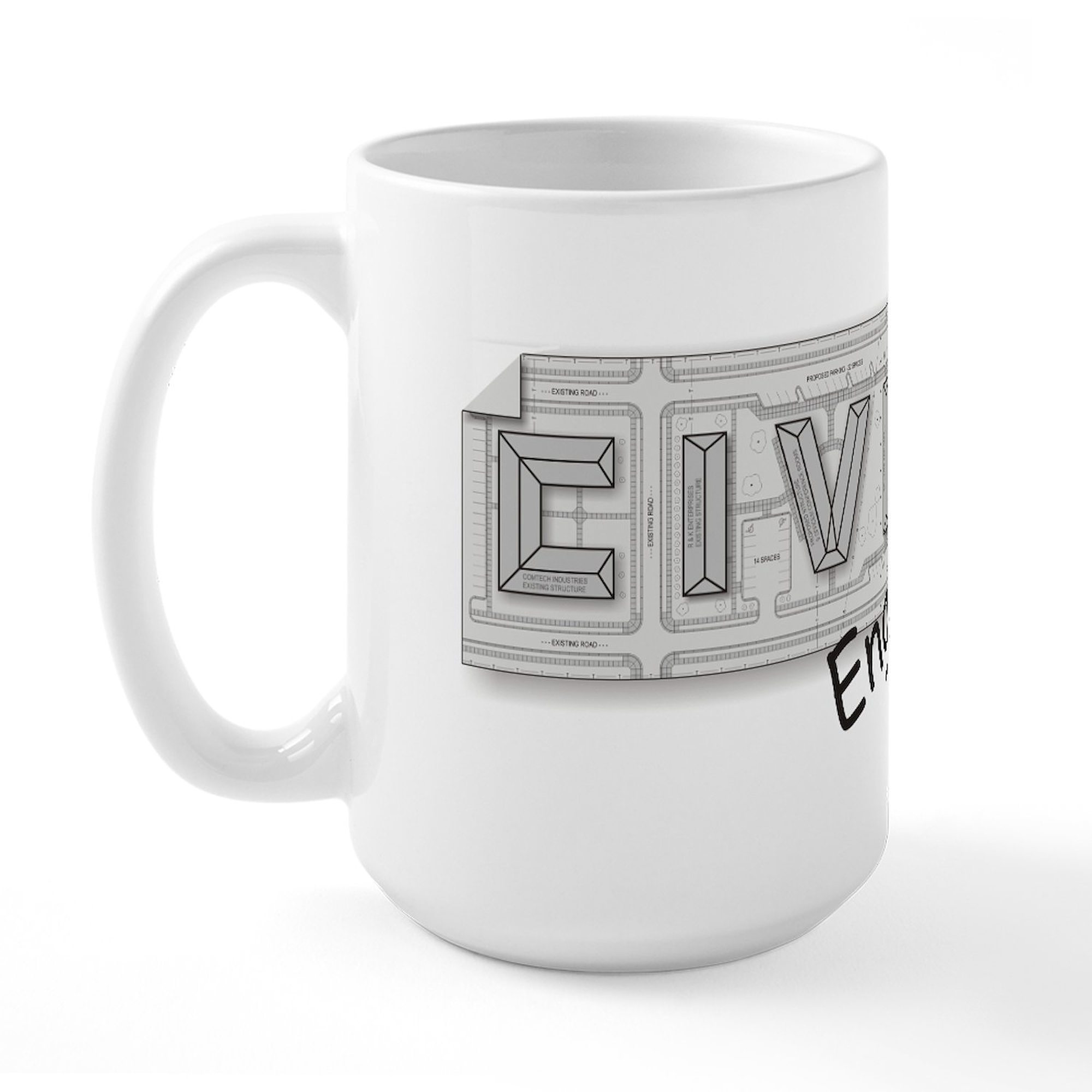 CafePress - CIVIL Engineer Large Mug - 15 oz Ceramic Large White ...