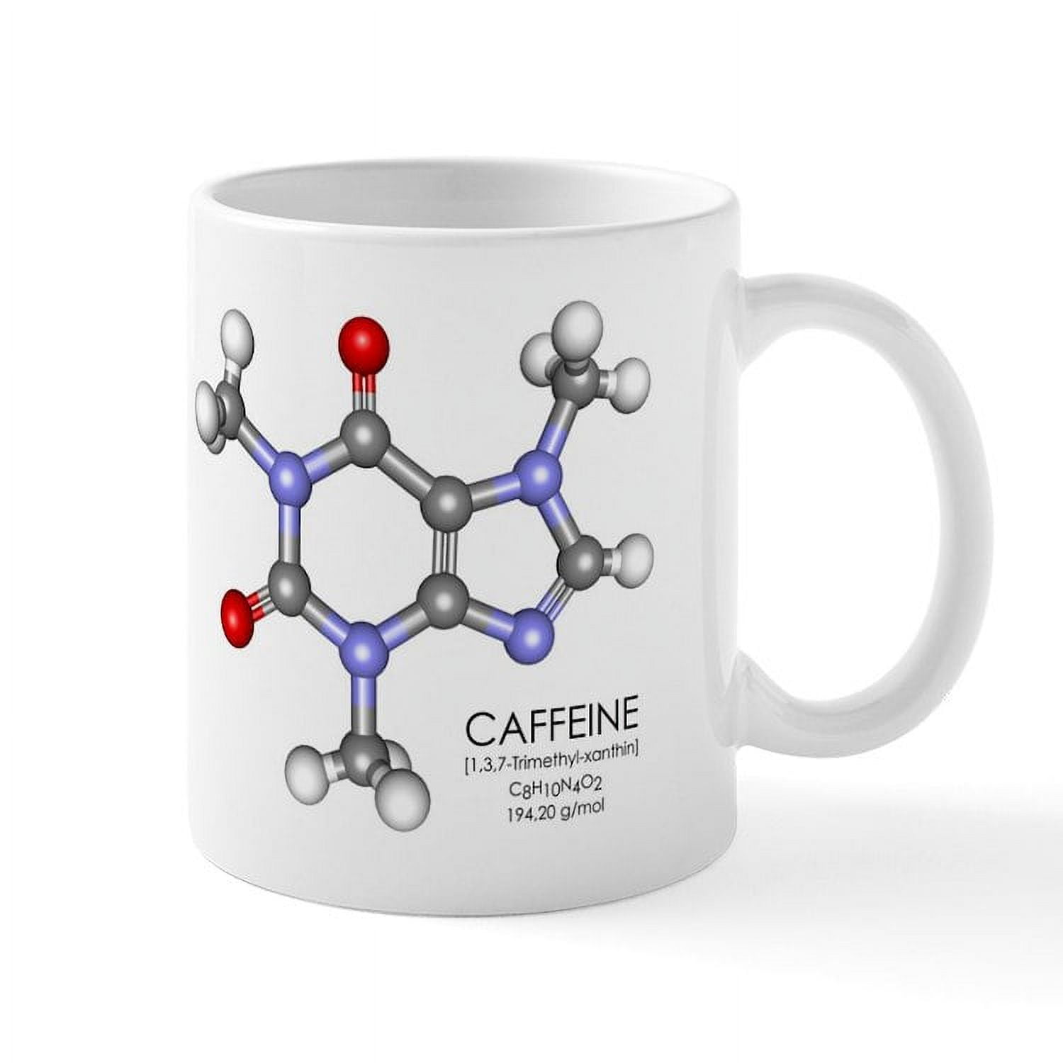 CafePress - Caffeine Molecule Mug - 11 oz Ceramic Mug - Novelty Coffee ...