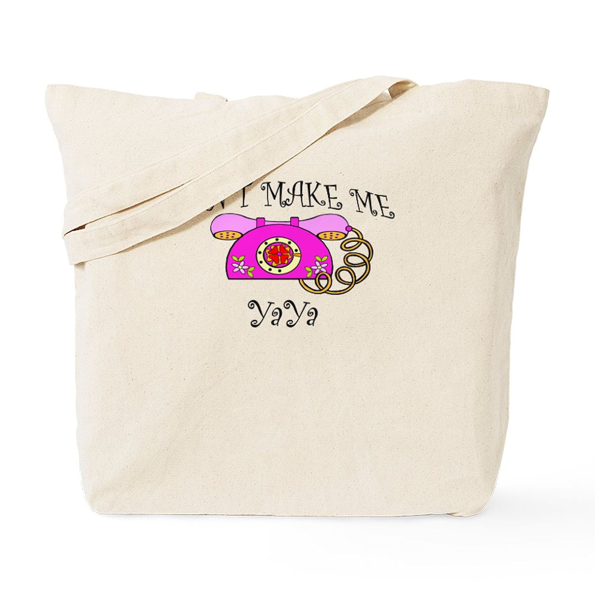 CafePress - Call Yaya With Pink Phone Tote Bag - Unisex Canvas Tote Bag ...