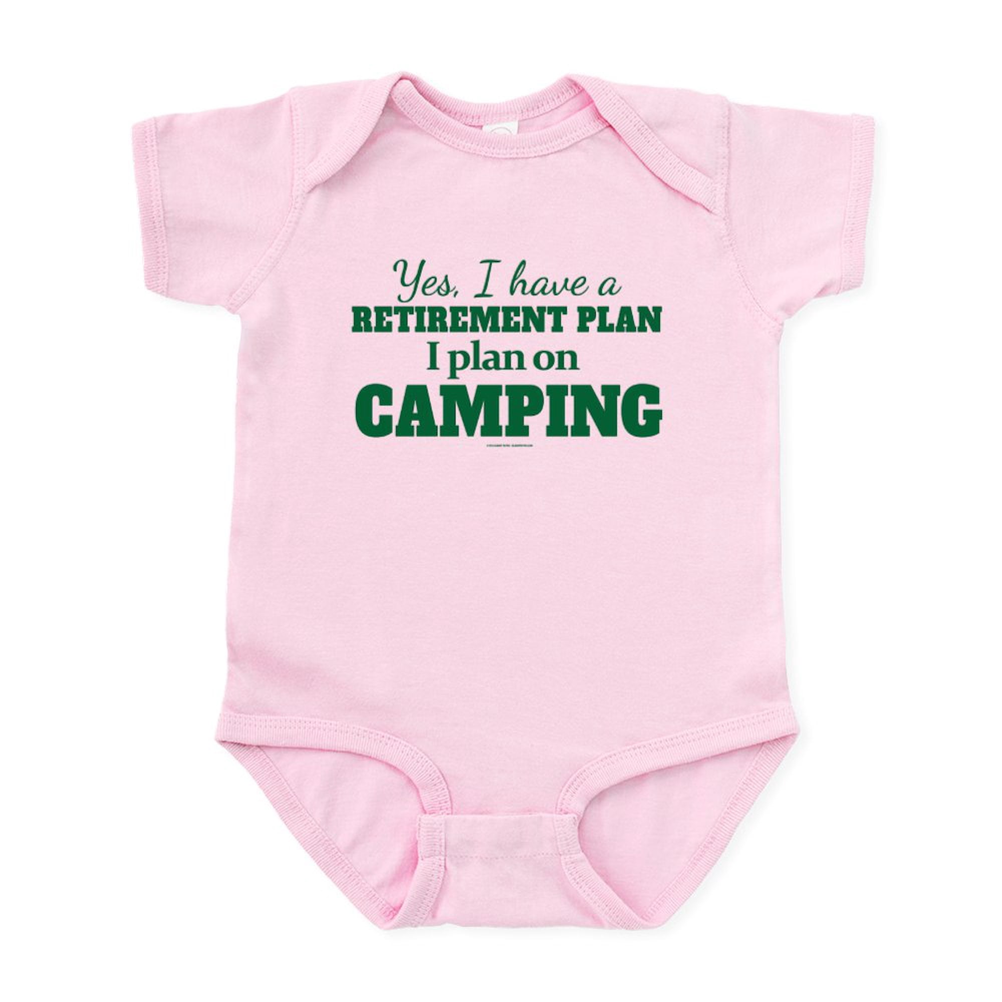 CafePress - Camping Retirement Plan Body Suit - Baby Light Bodysuit ...