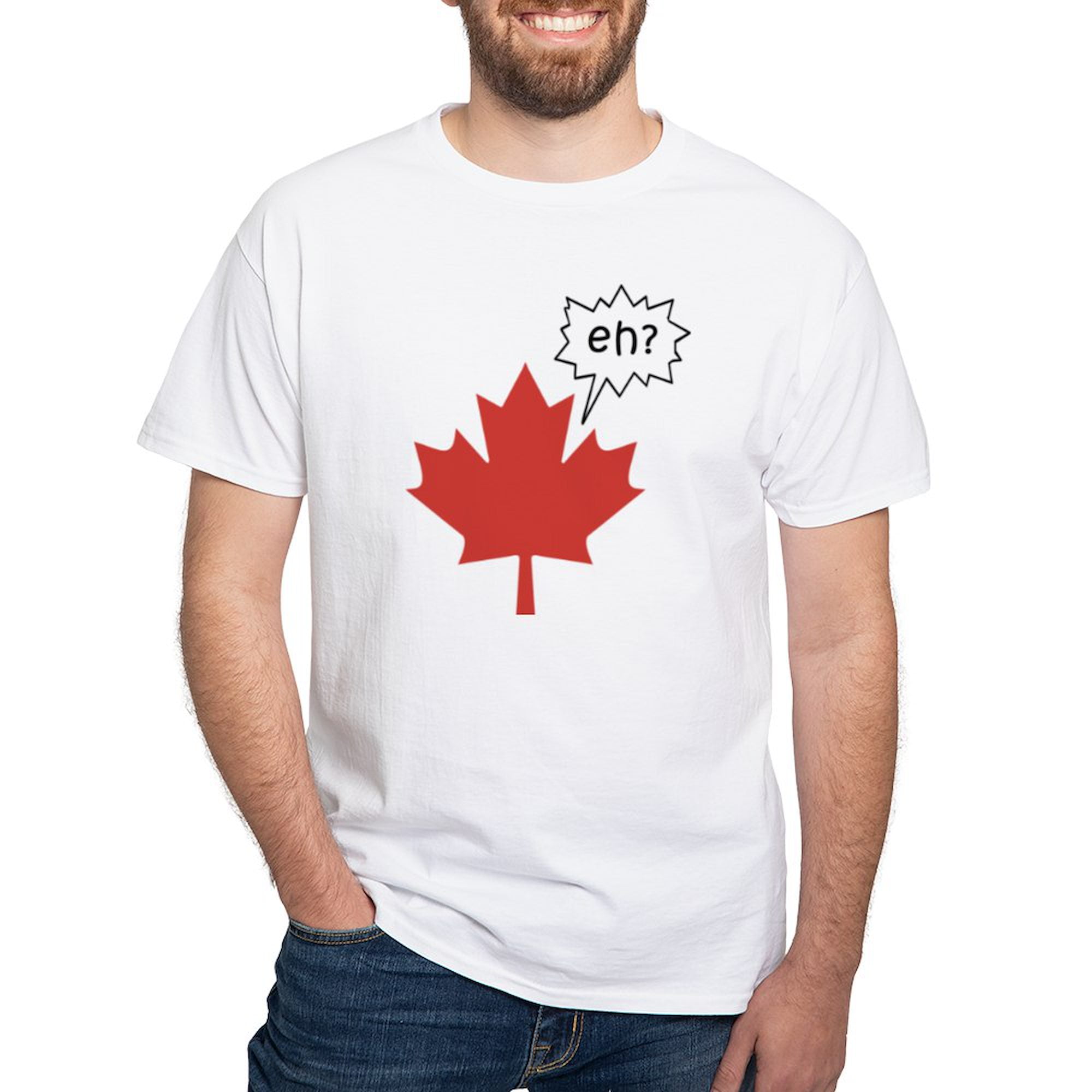 CafePress - Canada EH? White T Shirt - Men's White Classic Cotton T ...