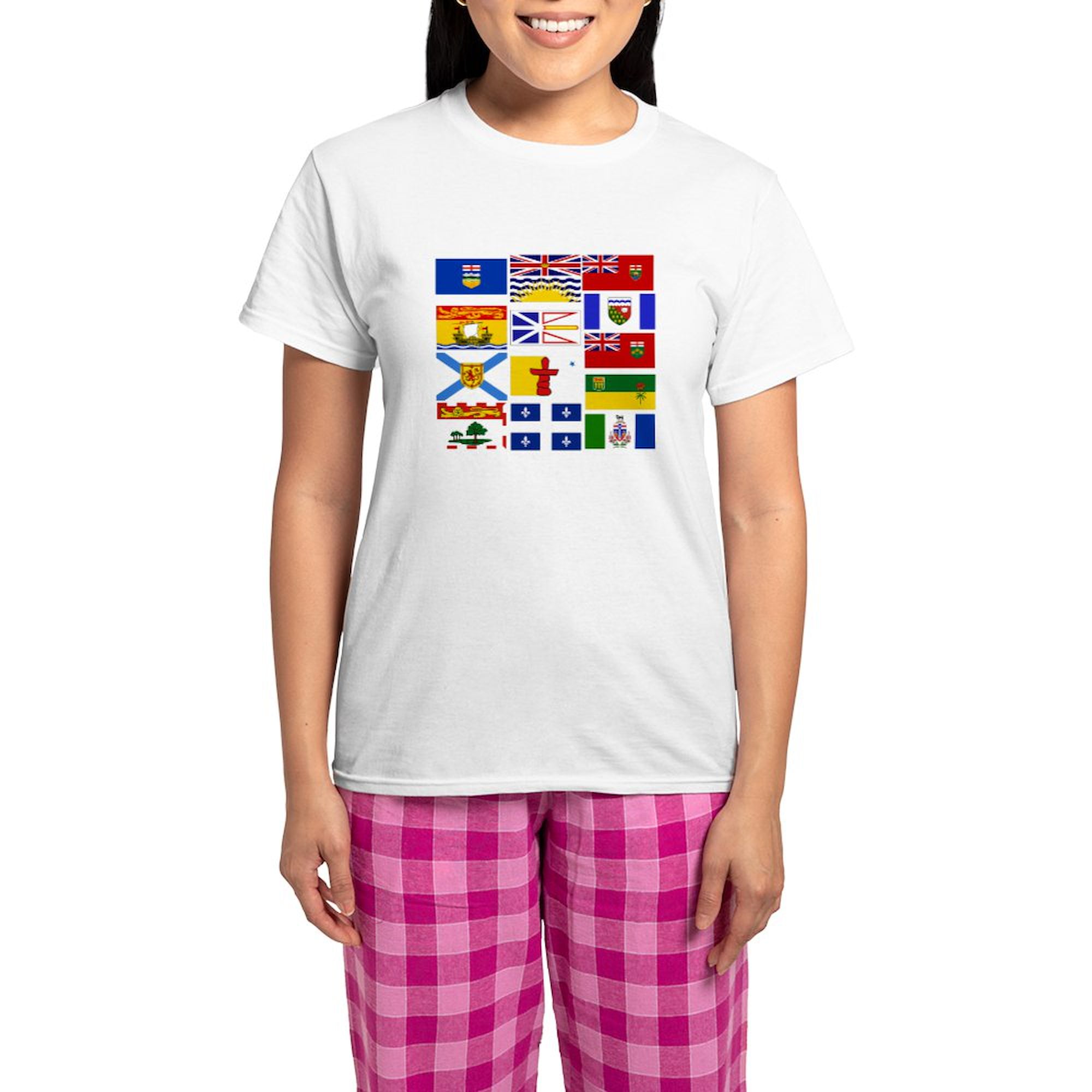 CafePress - Canadian Provinces Pajamas - Women's Short Sleeve Print T ...
