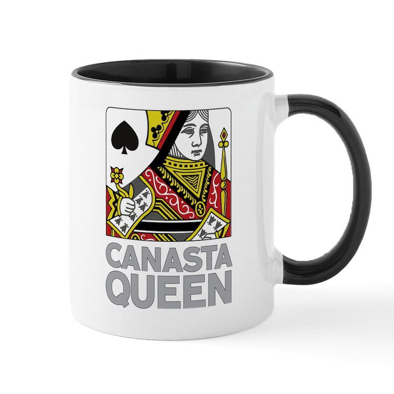 CafePress - Canasta Queen Mugs - 11 oz Ceramic Mug - Novelty Coffee Tea ...