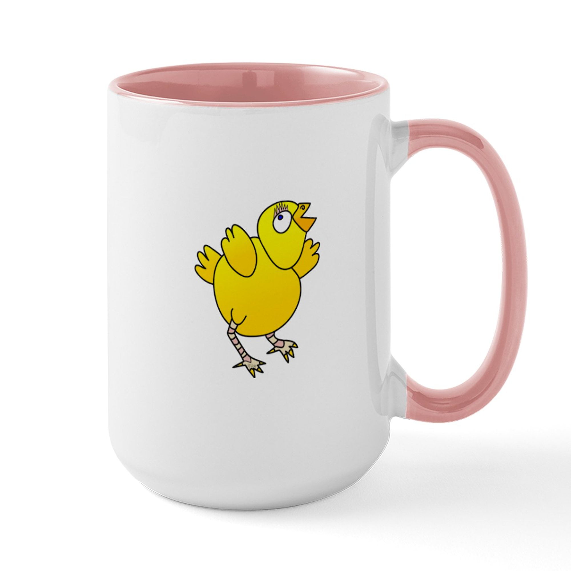 CafePress - Cartoon Baby Chicken Yellow Chick Easter Mugs - 15 oz ...
