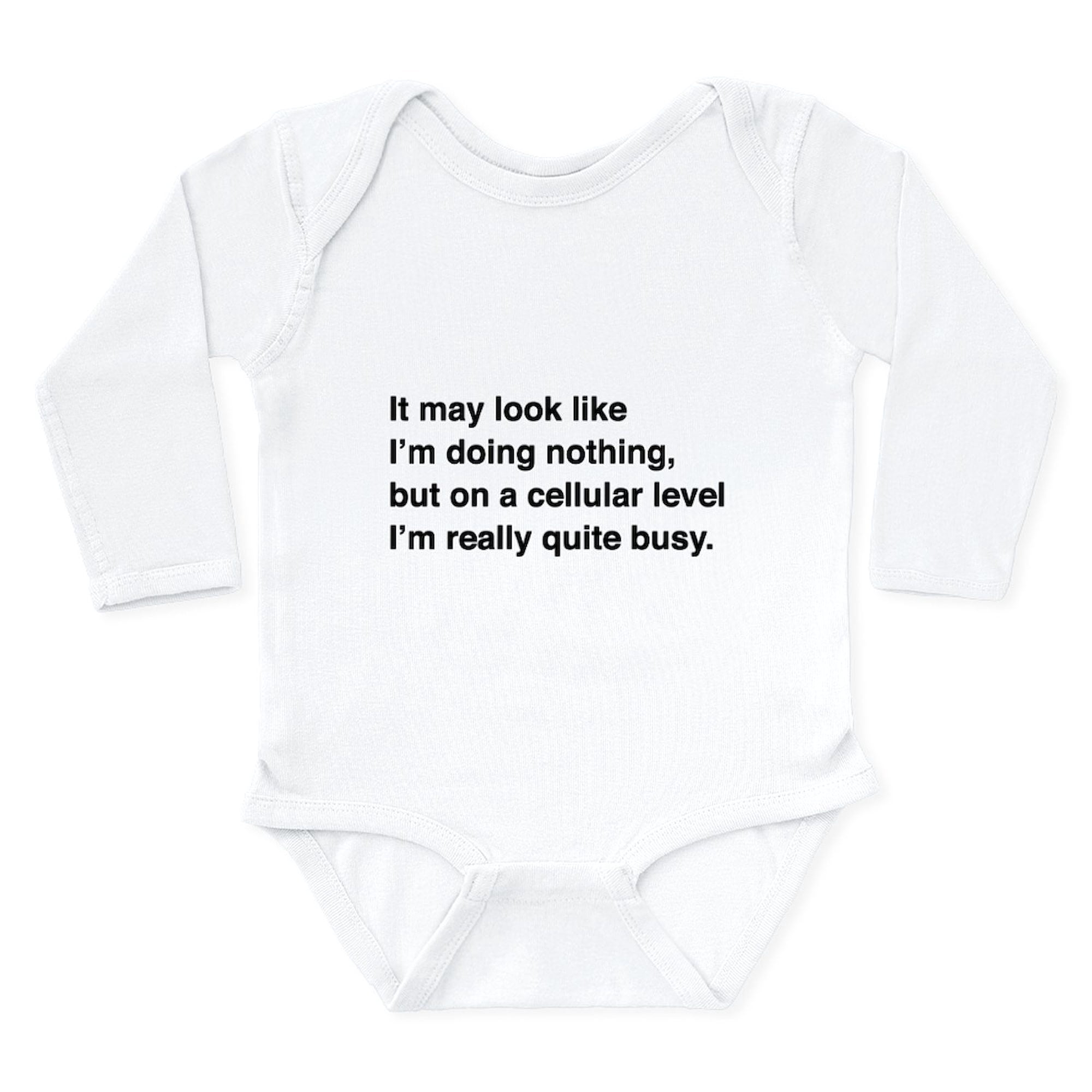 CafePress - Cells Are Busy Body Suit - Long Sleeve Cotton Baby Bodysuit ...