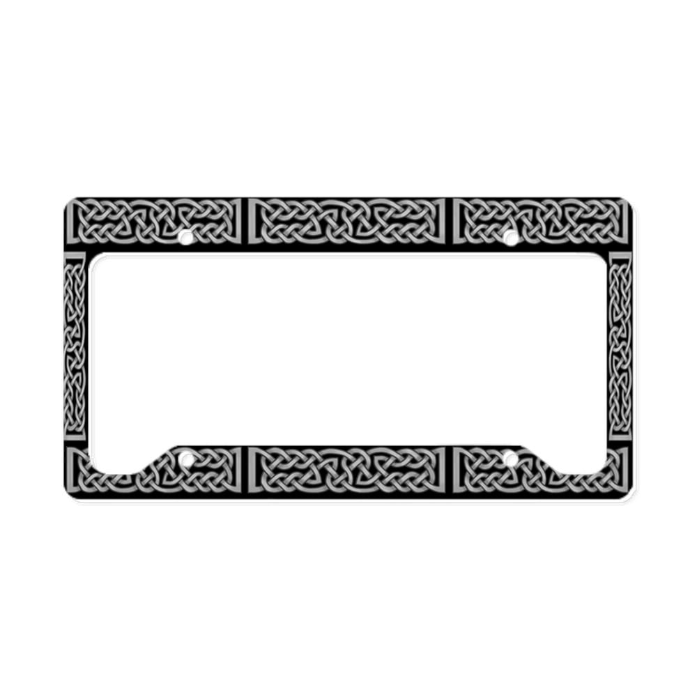 CafePress - Celtic Knot Gray License Plate Holder - Aluminum License ...
