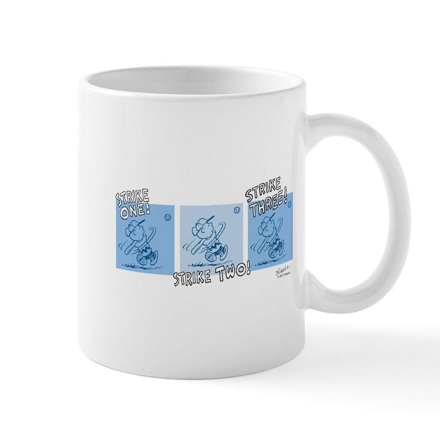 CafePress - Charlie Brown Baseball Mug - 11 oz Ceramic Mug - Novelty ...