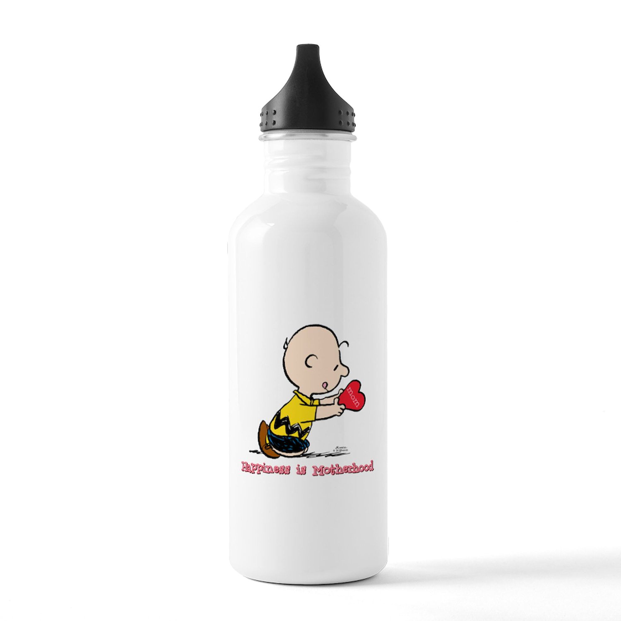 CafePress - Charlie Brown Happiness Is Motherhood Water Bott ...