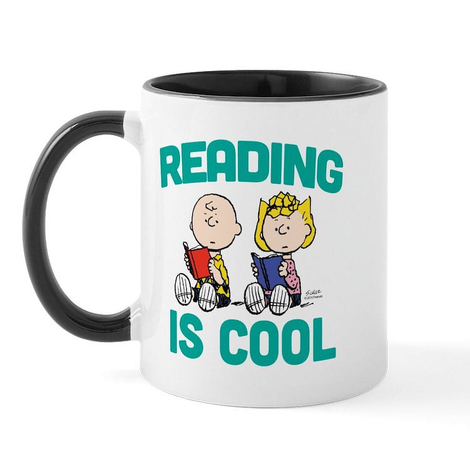CafePress - Charlie & Sally Brown Reading Is Cool Mug - 11 oz Ceramic ...