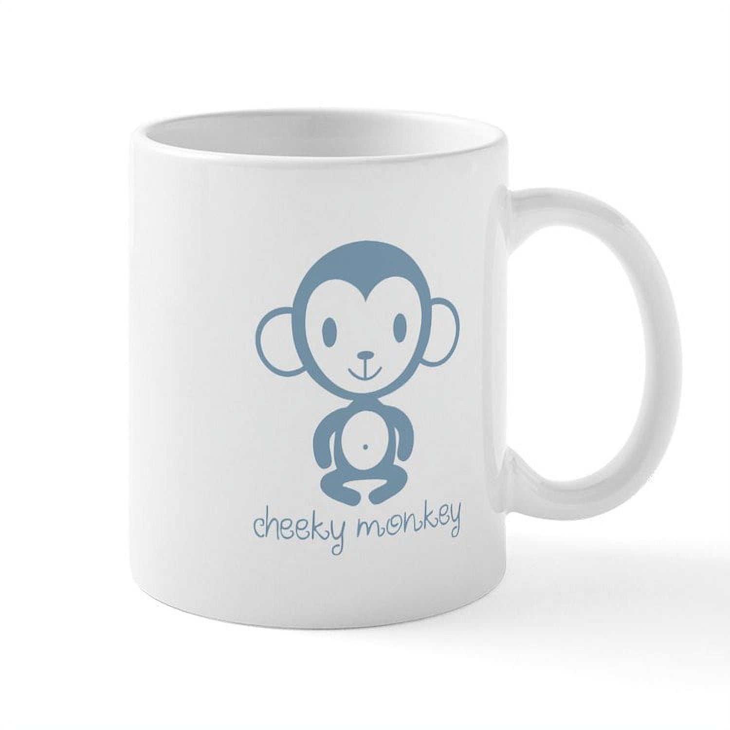 CafePress - Cheeky Monkey Mugs - 11 oz Ceramic Mug - Novelty Coffee Tea ...
