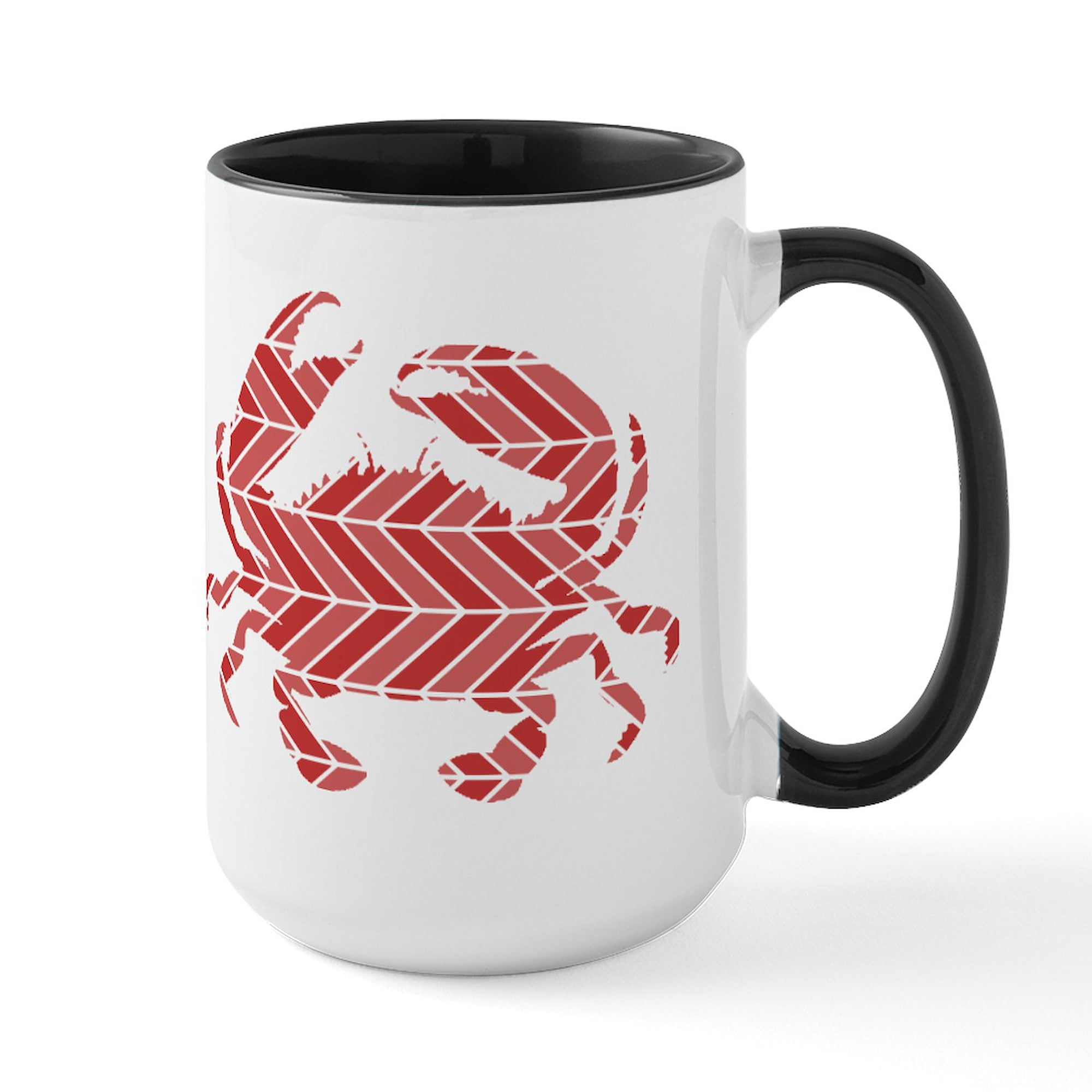 CafePress - Chevron Crab Mugs - 15 oz Ceramic Large White Novelty Mug ...