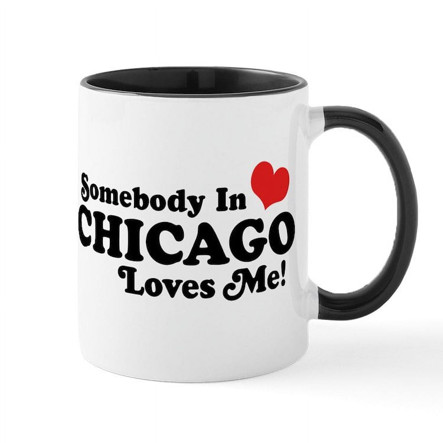 CafePress - Chicago Mug - 11 oz Ceramic Mug - Novelty Coffee Tea Cup ...