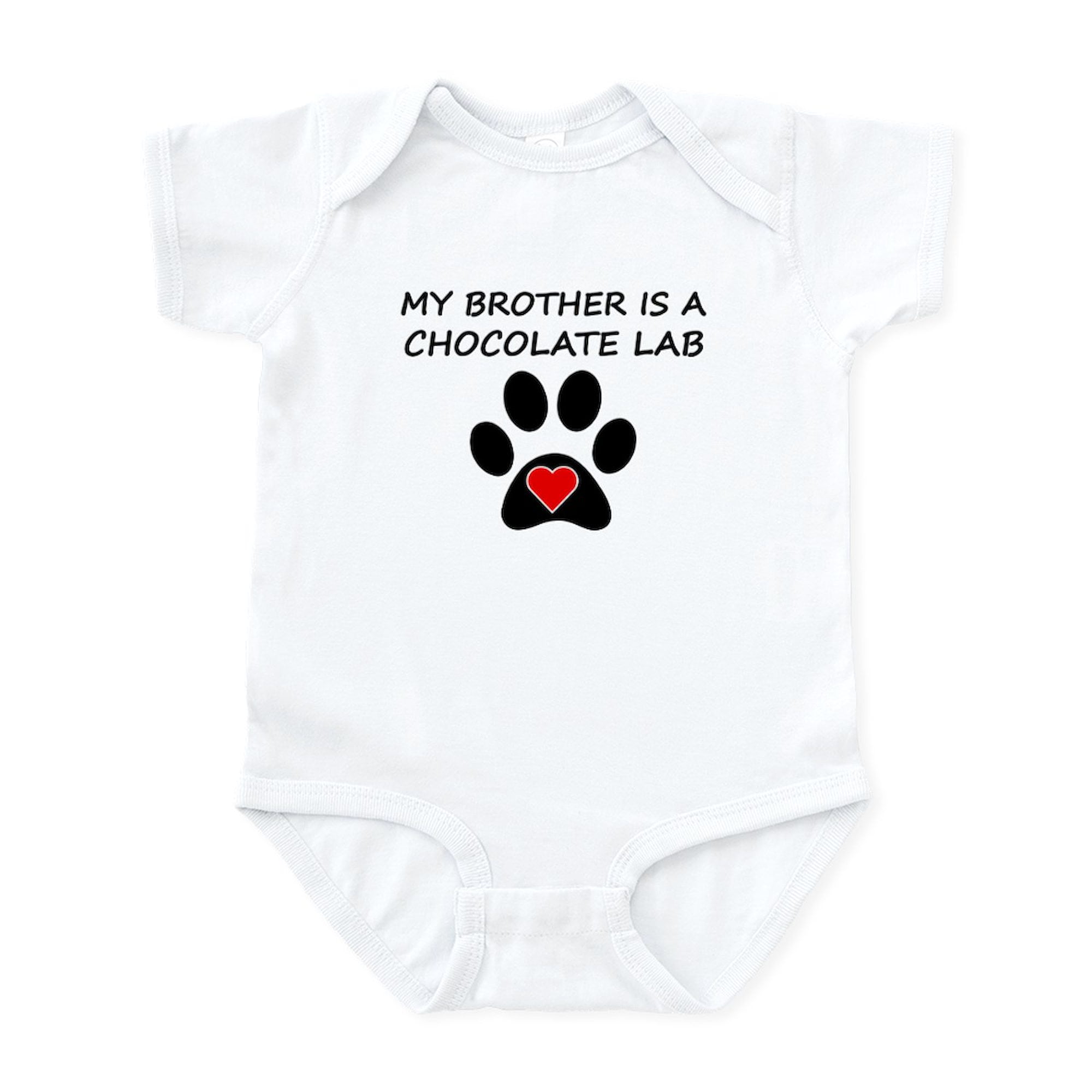 CafePress - Chocolate Lab Brother Body Suit - Baby Light Bodysuit, Size ...