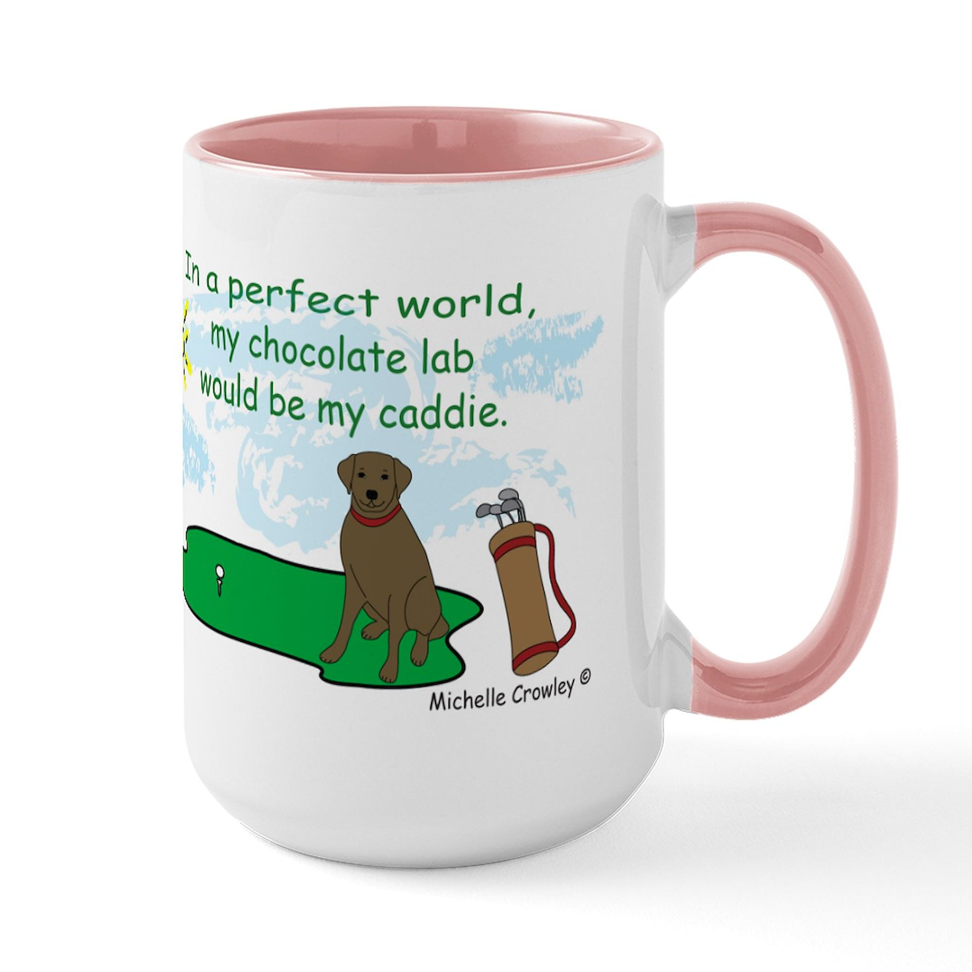 CafePress - Chocolate Lab Large Mug - 15 oz Ceramic Large White Novelty ...