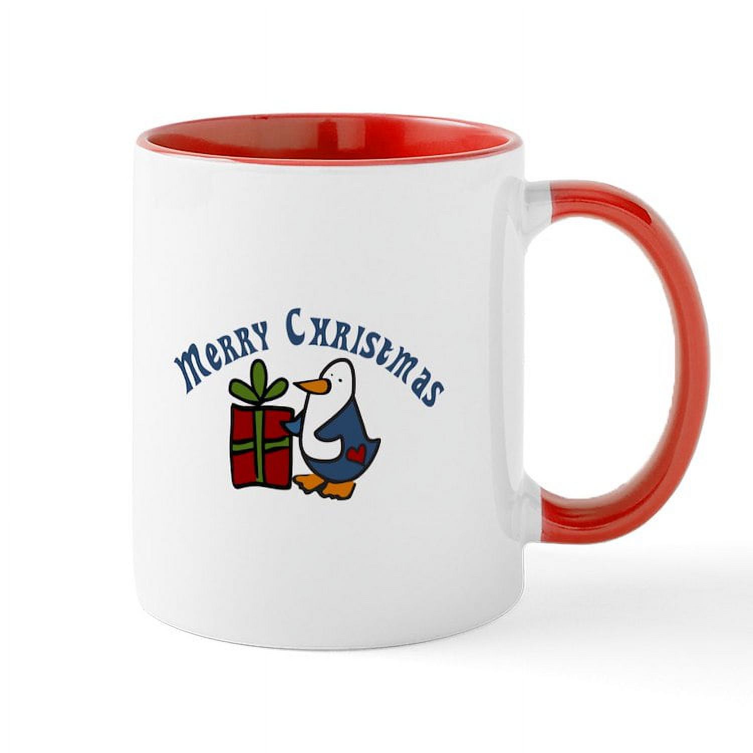 CafePress - Christmas Penguin Mugs - 11 oz Ceramic Mug - Novelty Coffee ...