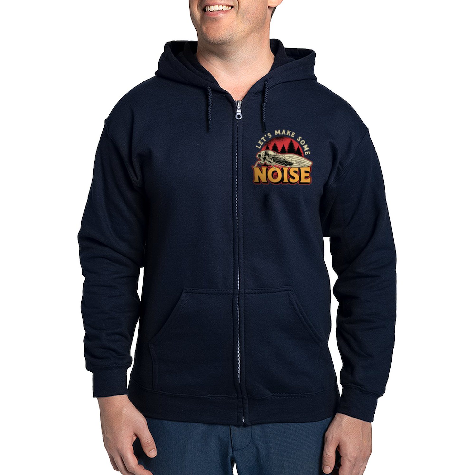 CafePress - Cicadas Let's Make Some Noise Loves Cicada Insect Men's Zip ...