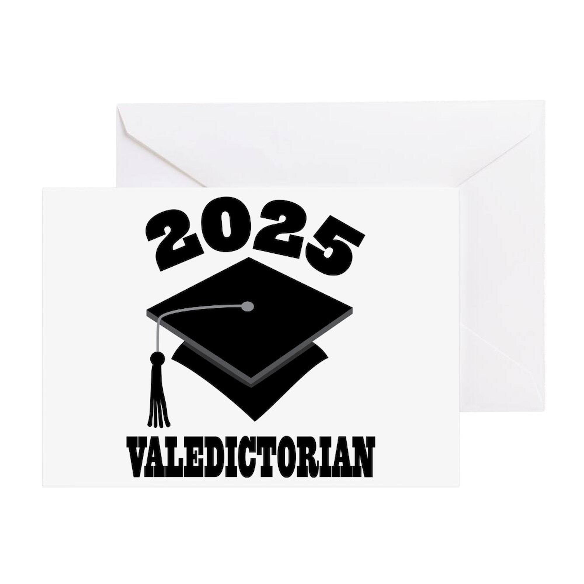 CafePress - Class Of 2025 Valedictorian - Greeting Card, Blank Inside ...