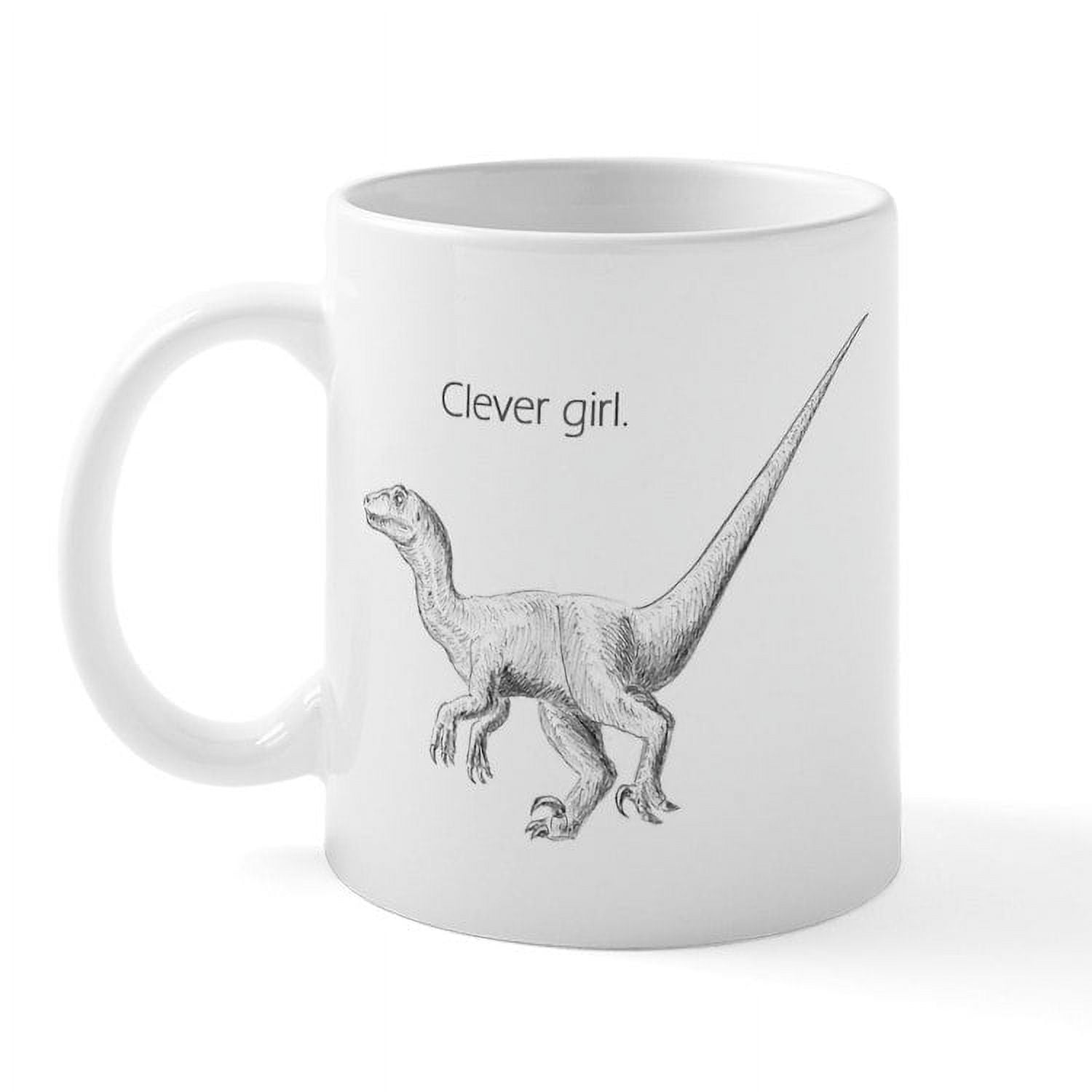 CafePress - Clever Girl Raptor Mug - 11 oz Ceramic Mug - Novelty Coffee ...