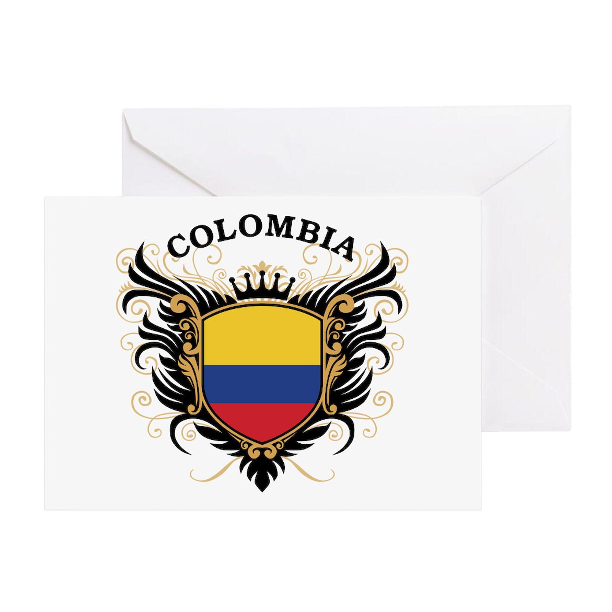 CafePress - Colombia - Greeting Card, Blank Inside Glossy - Walmart.com