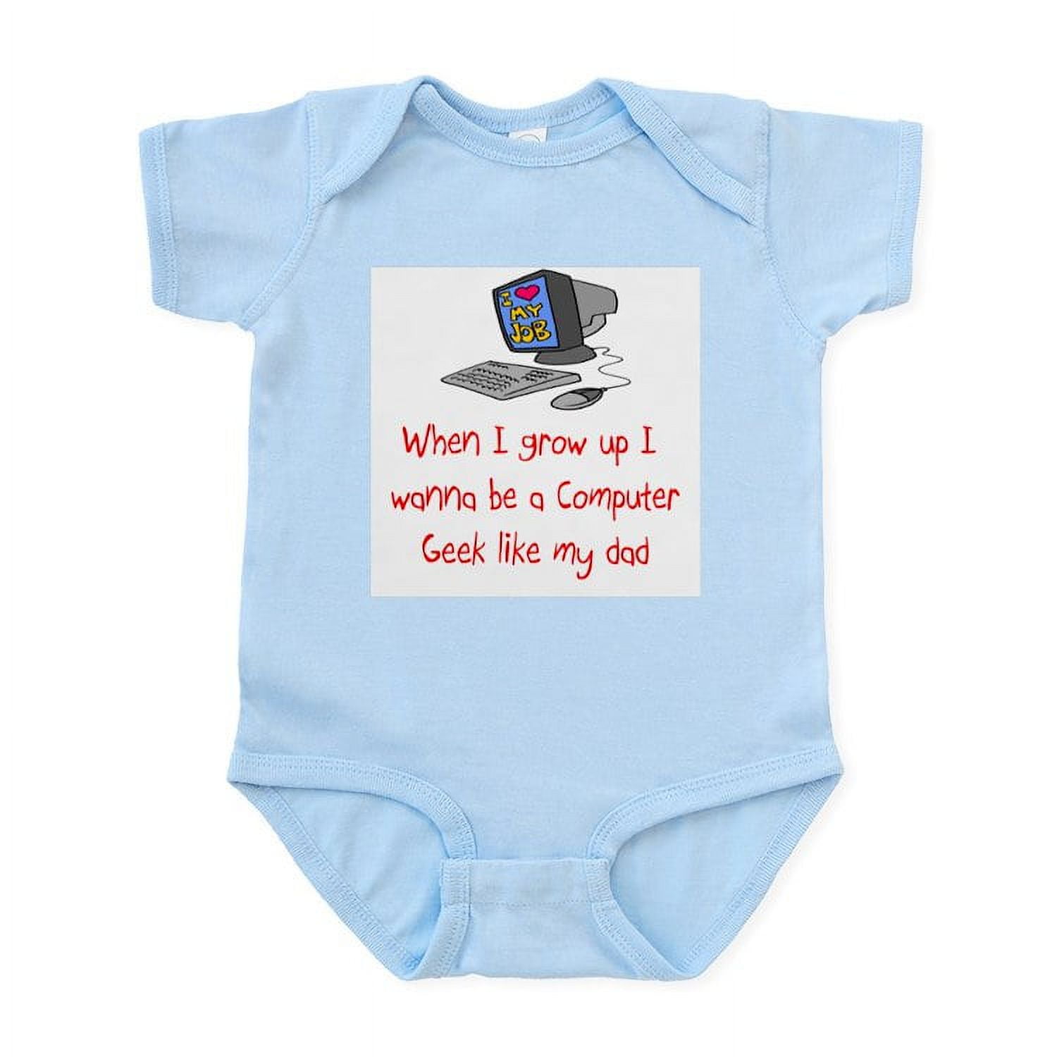 CafePress - Computer Geek Infant Bodysuit - Baby Light Bodysuit, Size ...