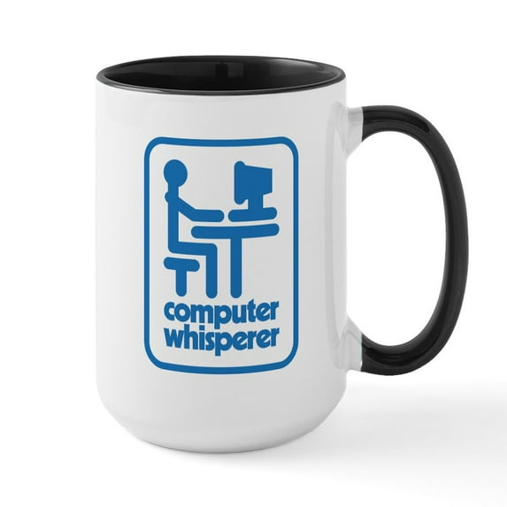 CafePress - Computer Whisperer - 15 oz Ceramic Large White Novelty Mug ...