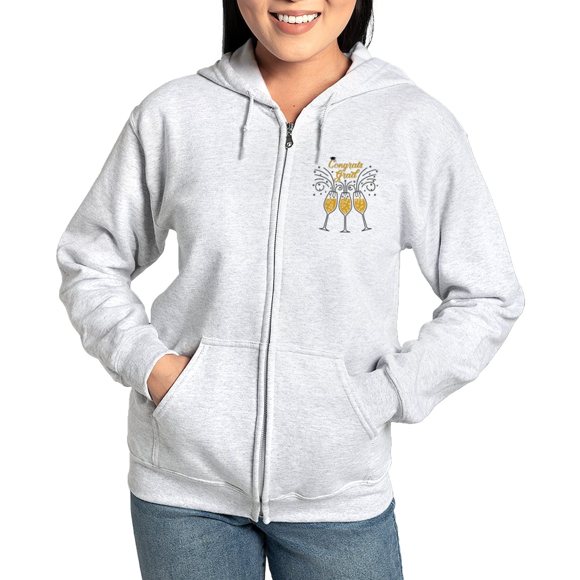 CafePress - Congrats Grad Champagne Sweatshirt - Women's Zip Hoodie ...