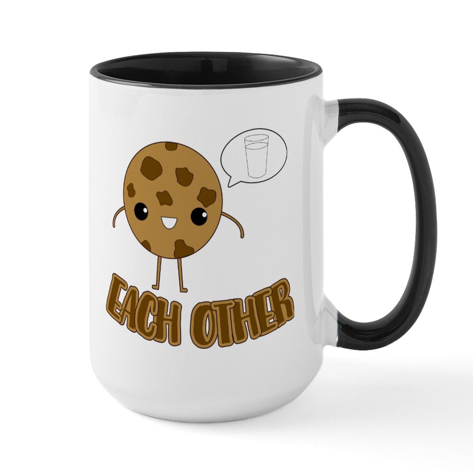 CafePress - Cookies And Milk - 15 oz Ceramic Large White Novelty Mug ...