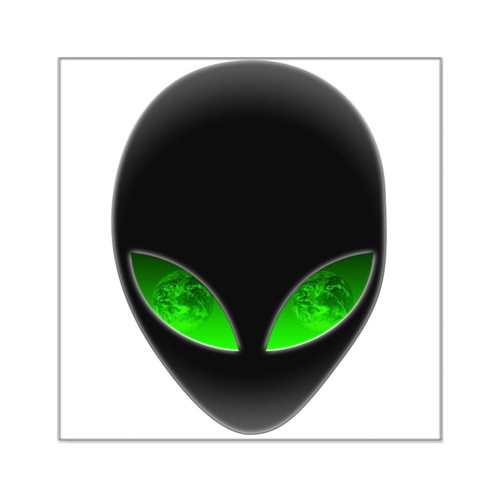CafePress - Cool Alien Earth Eye Reflection Sticker - Square Sticker 3 ...