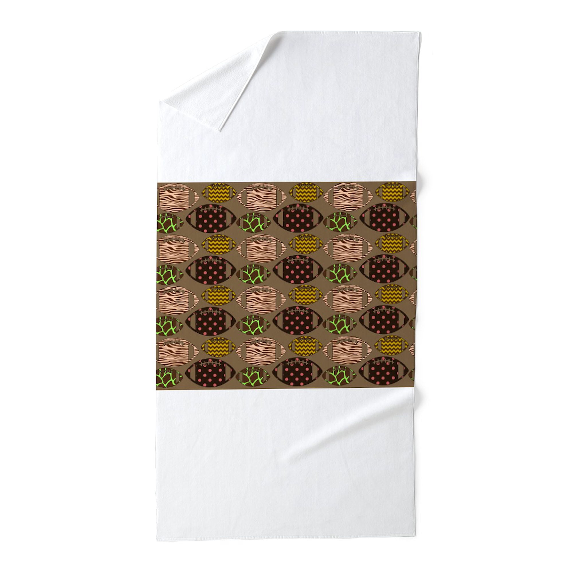 CafePress - Cool Modern Football Tile Pattern - Large Beach Towel, Soft ...
