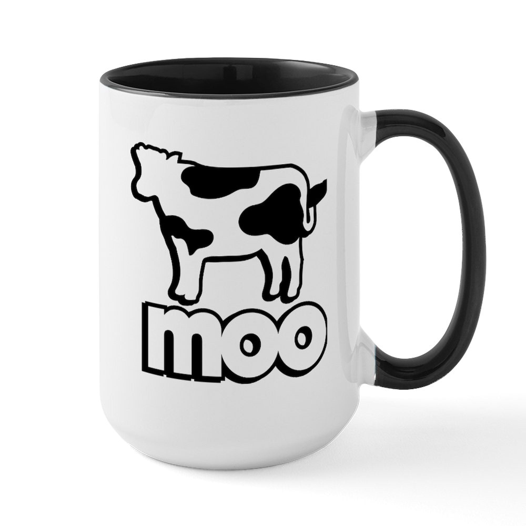 CafePress - Cow Moo - 15 oz Ceramic Large White Novelty Mug - Walmart.com