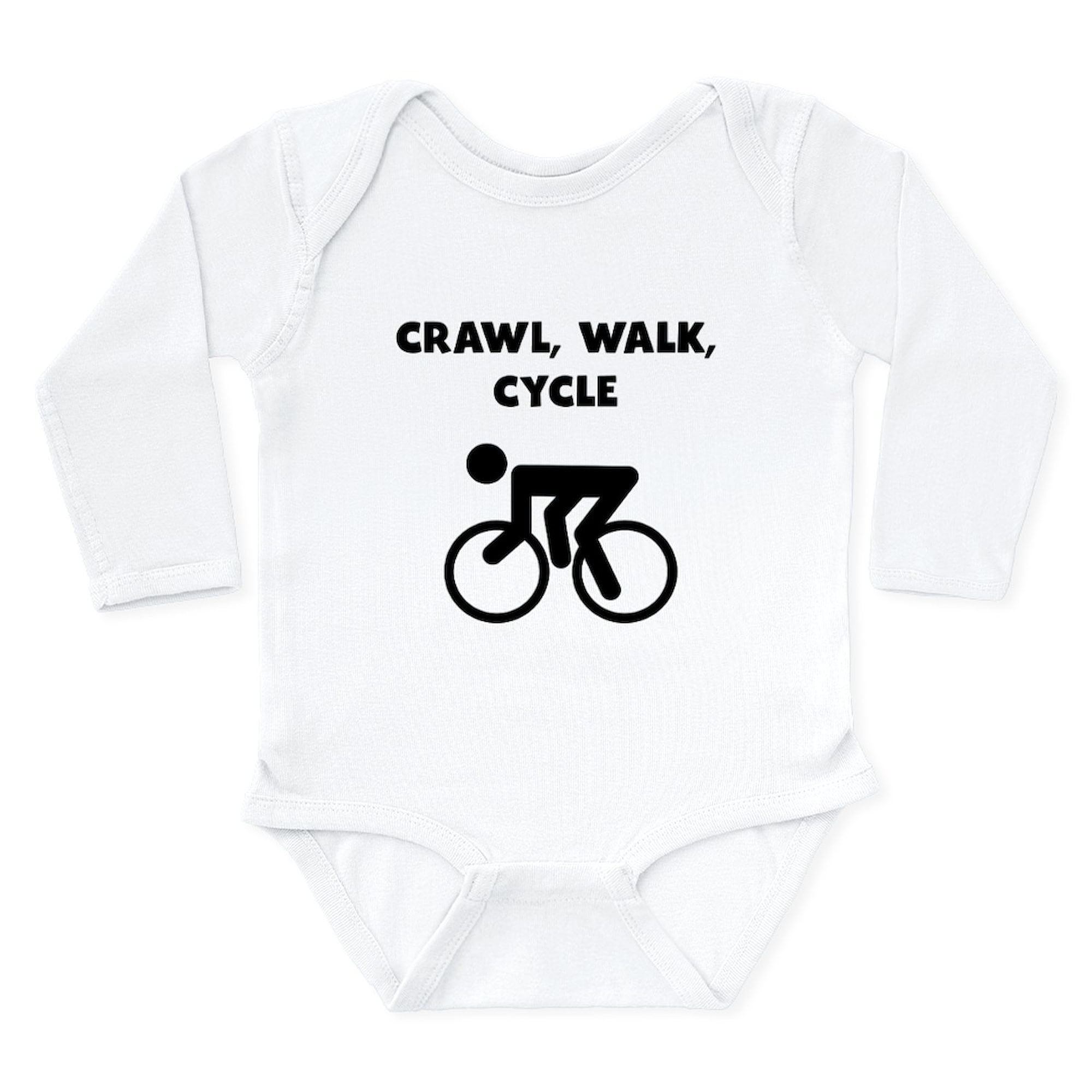 CafePress - Crawl Walk Cycle Body Suit - Long Sleeve Cotton Baby ...