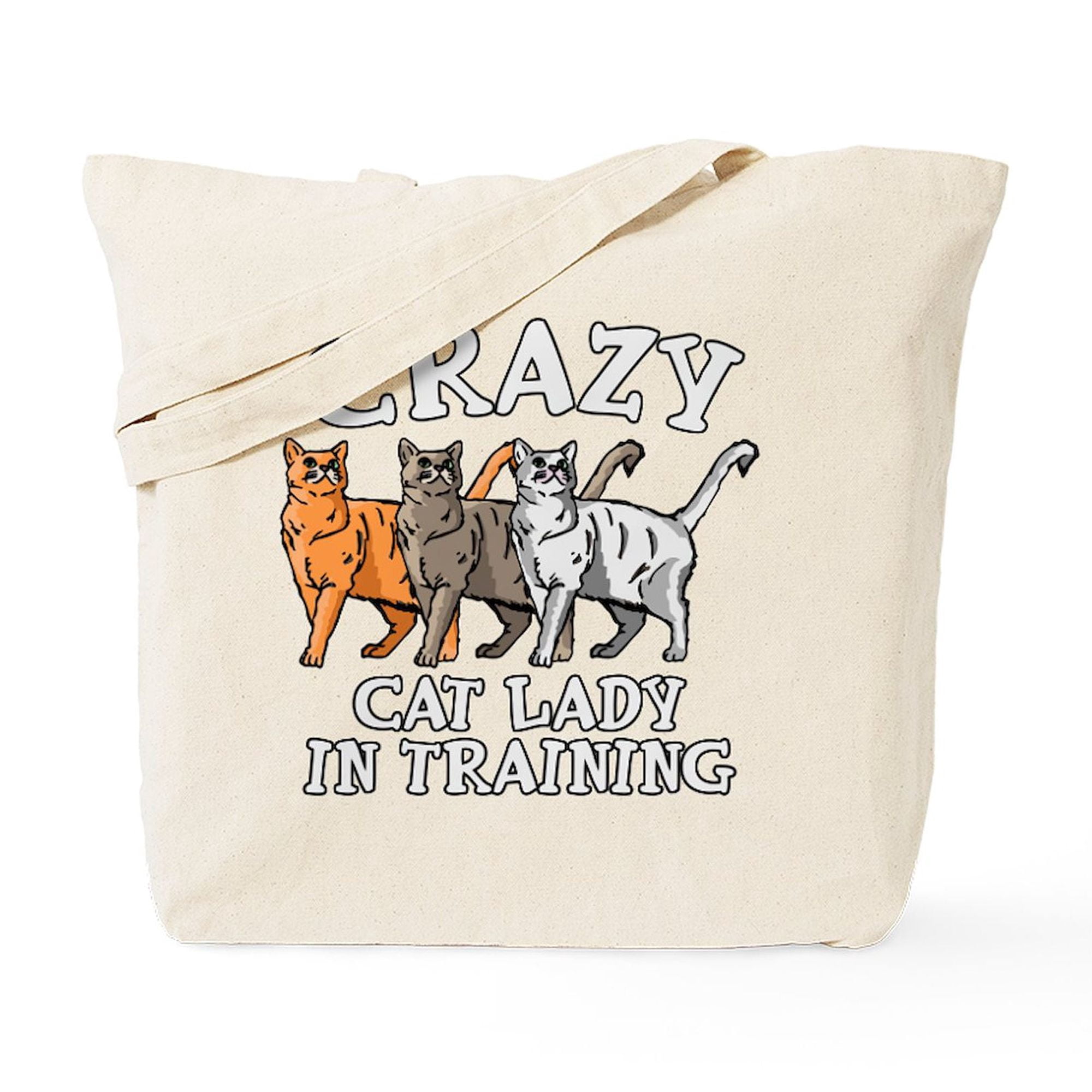 CafePress - Crazy Cat Lady Tote Bag - Unisex Canvas Tote Bag, Beige, 1 ...