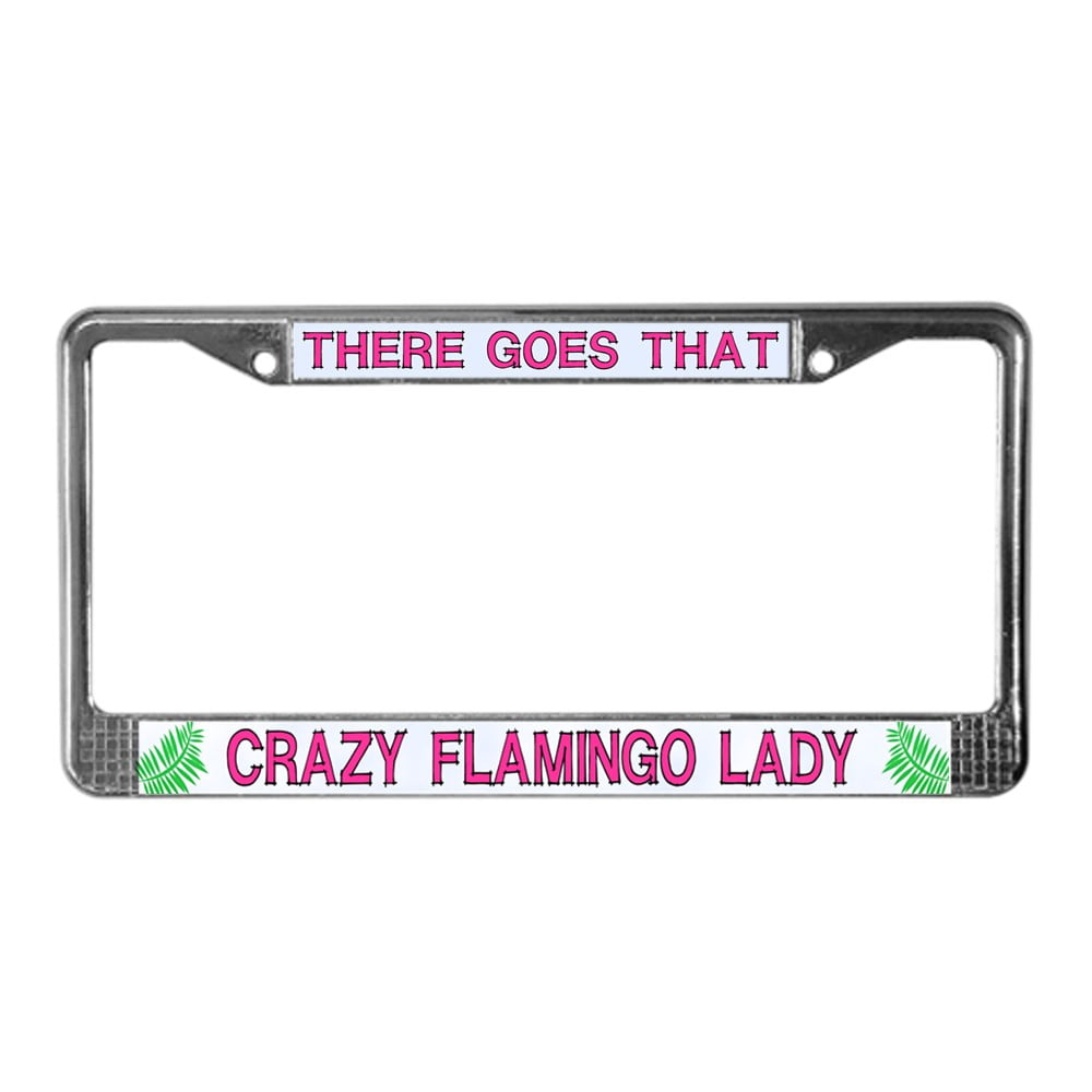 Flamingo License Plate Frame