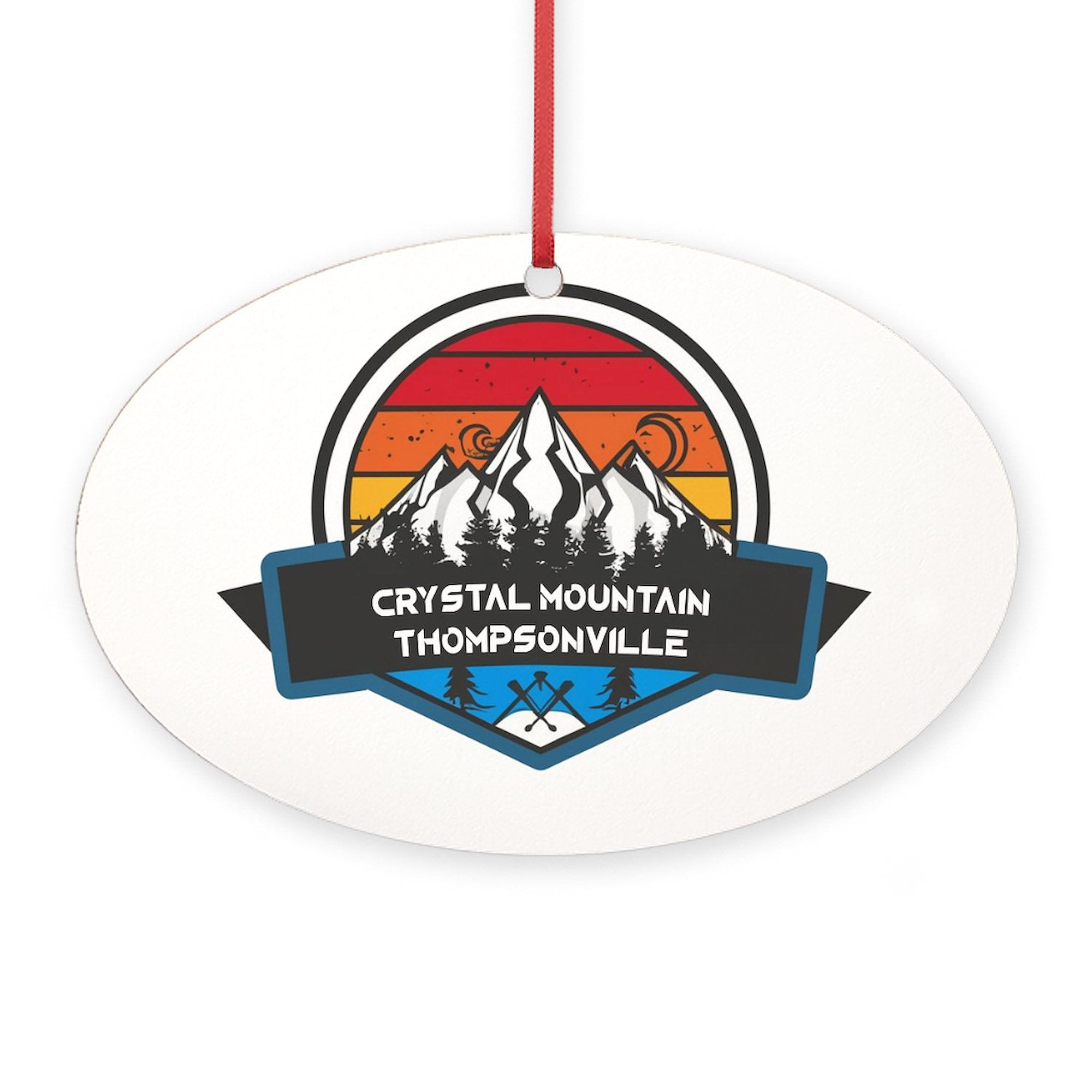 CafePress - Crystal Mountain Resort Thompsonville Michigan - Oval Wood ...