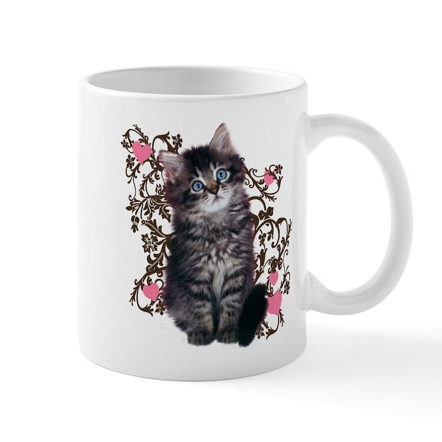 CafePress - Cute Kitten Kitty Cat Lover Mug - 11 oz Ceramic Mug ...