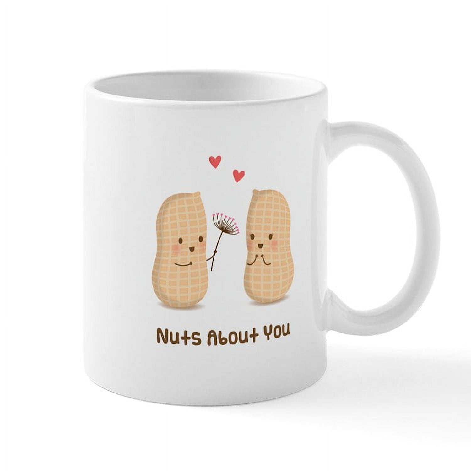 CafePress - Cute Peanuts Nuts About You Love Humor Mugs - 11 oz Ceramic ...