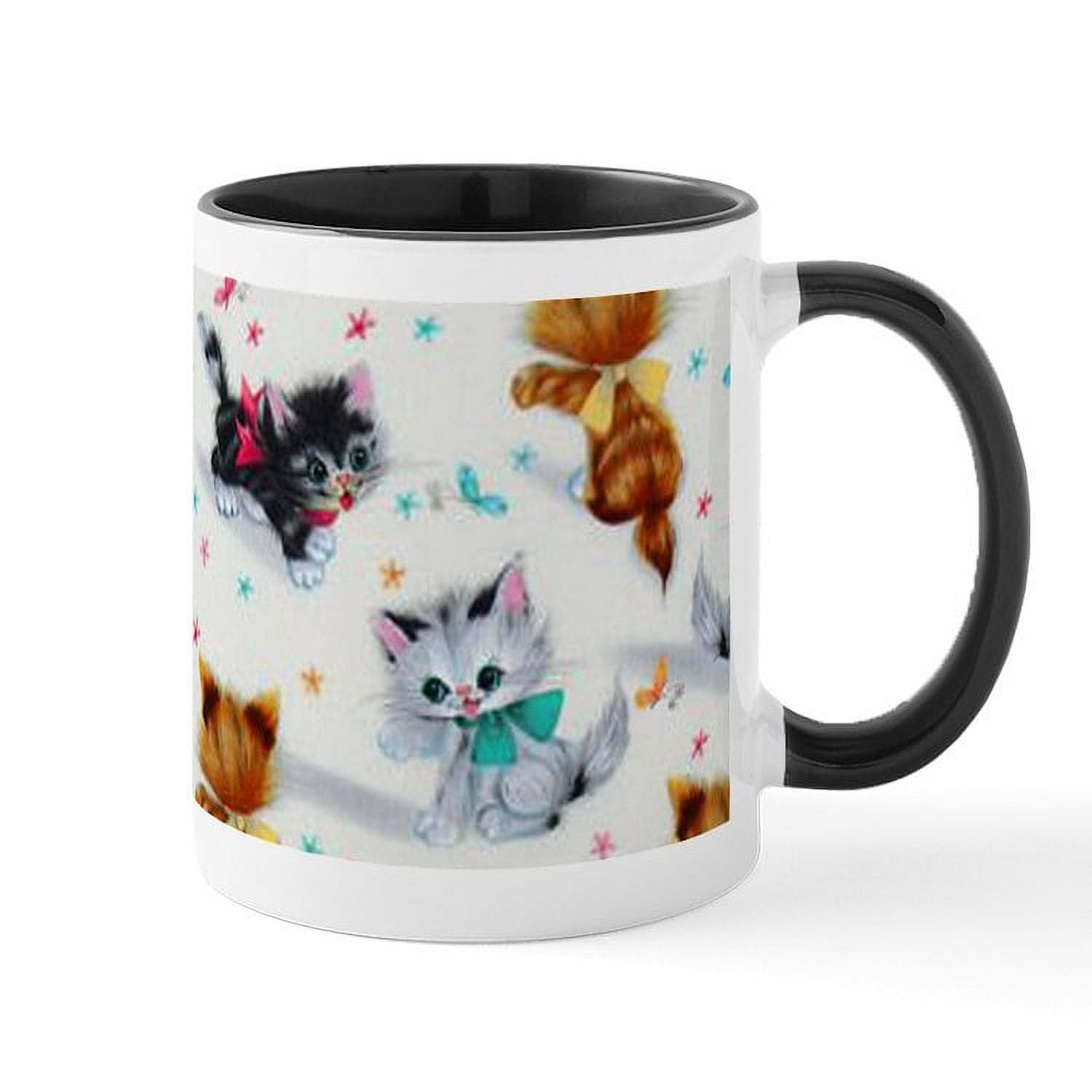 CafePress - Cute Playful Kittens Mugs - 11 oz Ceramic Mug - Novelty ...