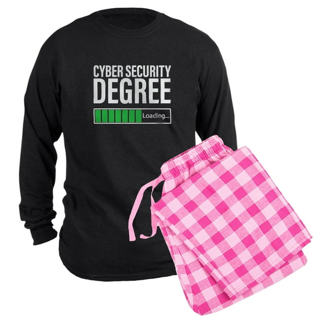 Cafepress Cyber Security Degree Loading Mens Long Sleeve Loose Fit Cotton Dark Pajama Set