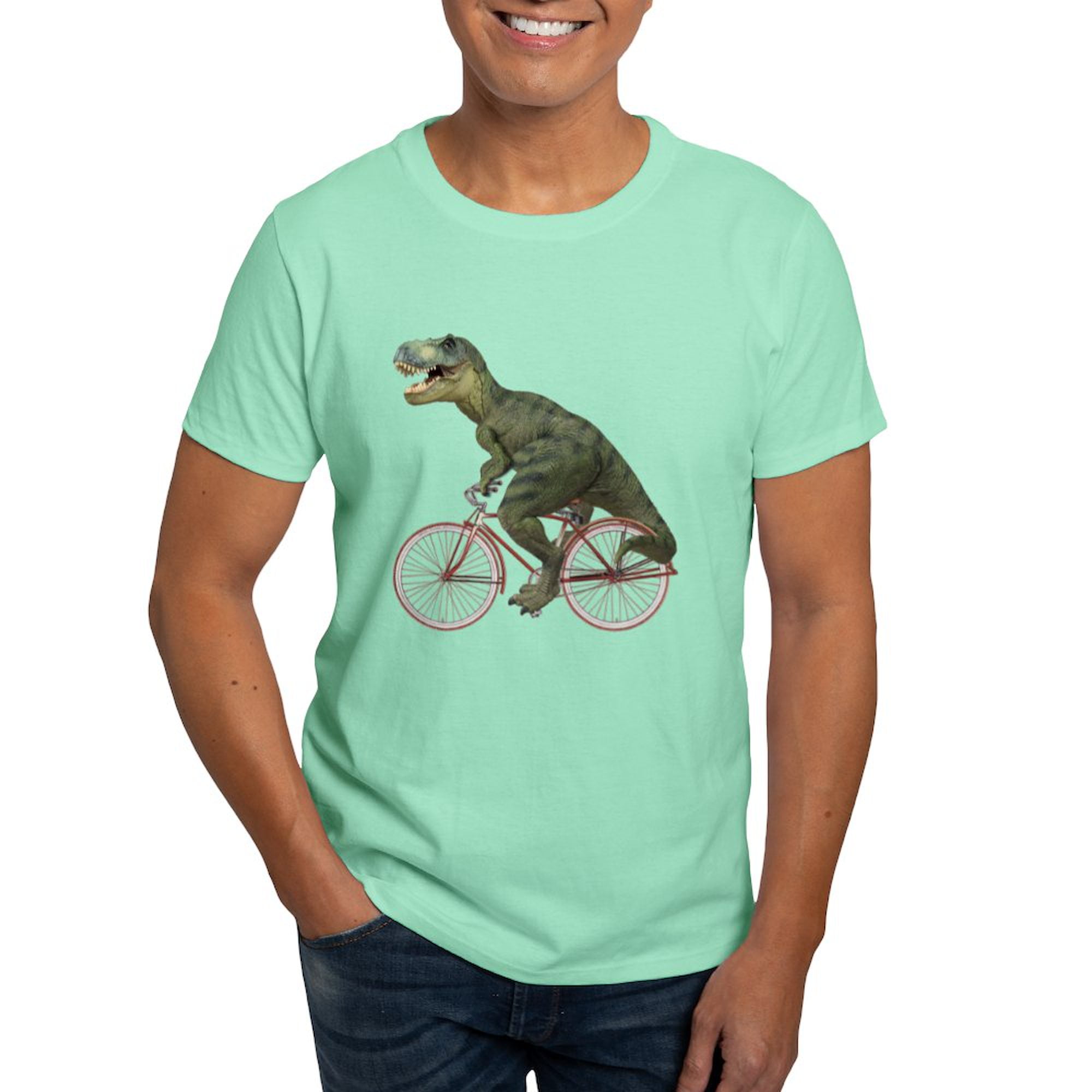 CafePress - Cycling Tyrannosaurus Rex Dark T Shirt - Men's Classic ...