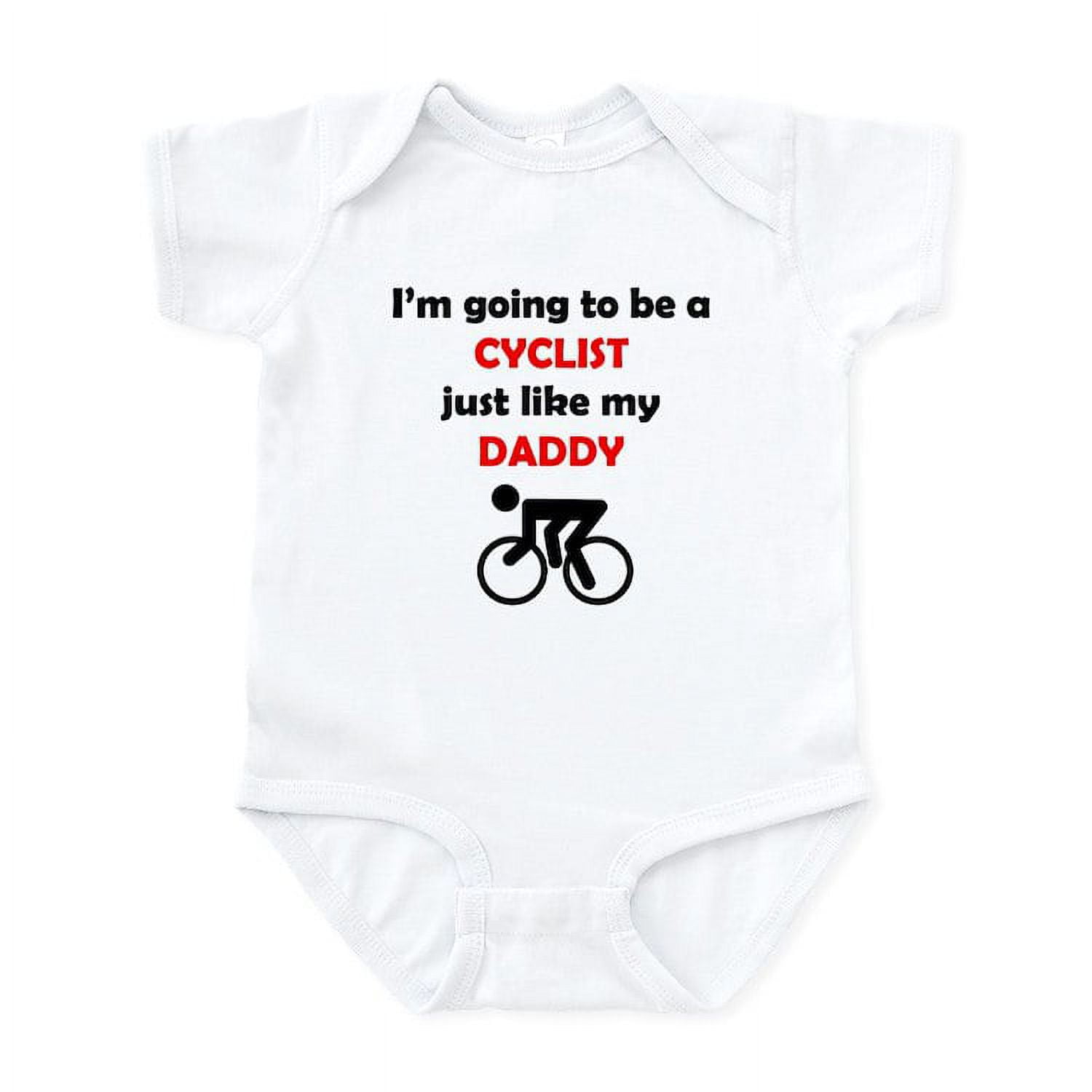 CafePress - Cyclist Like My Daddy Body Suit - Baby Light Bodysuit, Size Newborn - 24 Months ...