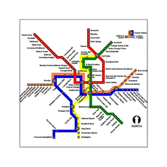 CafePress Metro Map Sticker Automotive Decals & Stickers, 3" x 3 ...